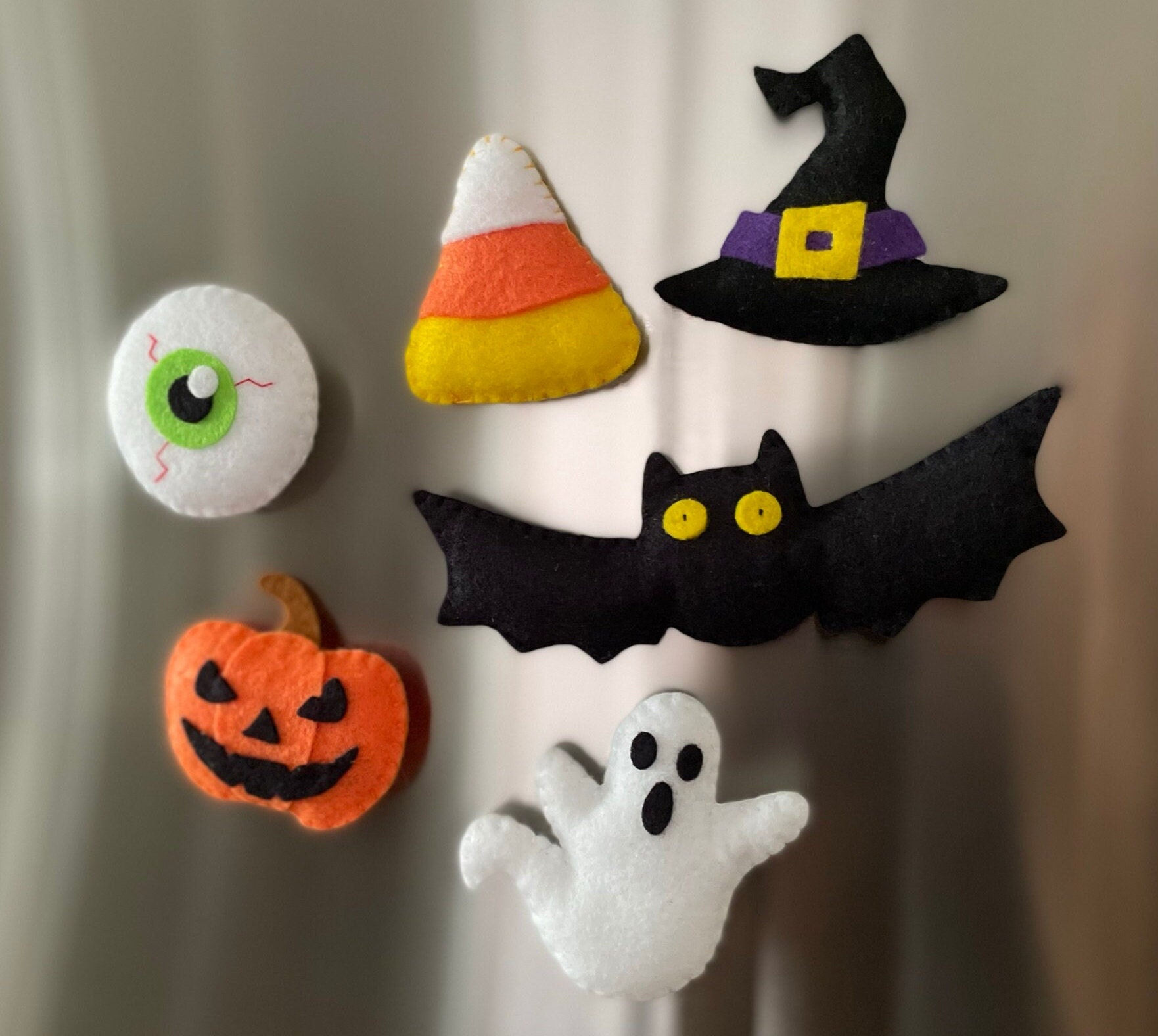 Halloween Magnets, Halloween Fridge Décor, Halloween Gift Set, Felt ...