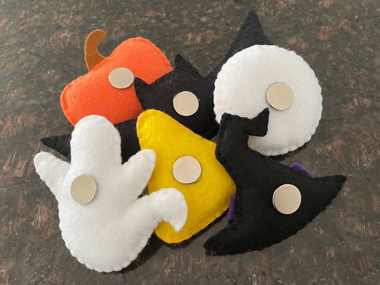 Halloween Magnets, Halloween Fridge Décor, Halloween Gift Set, Felt ...