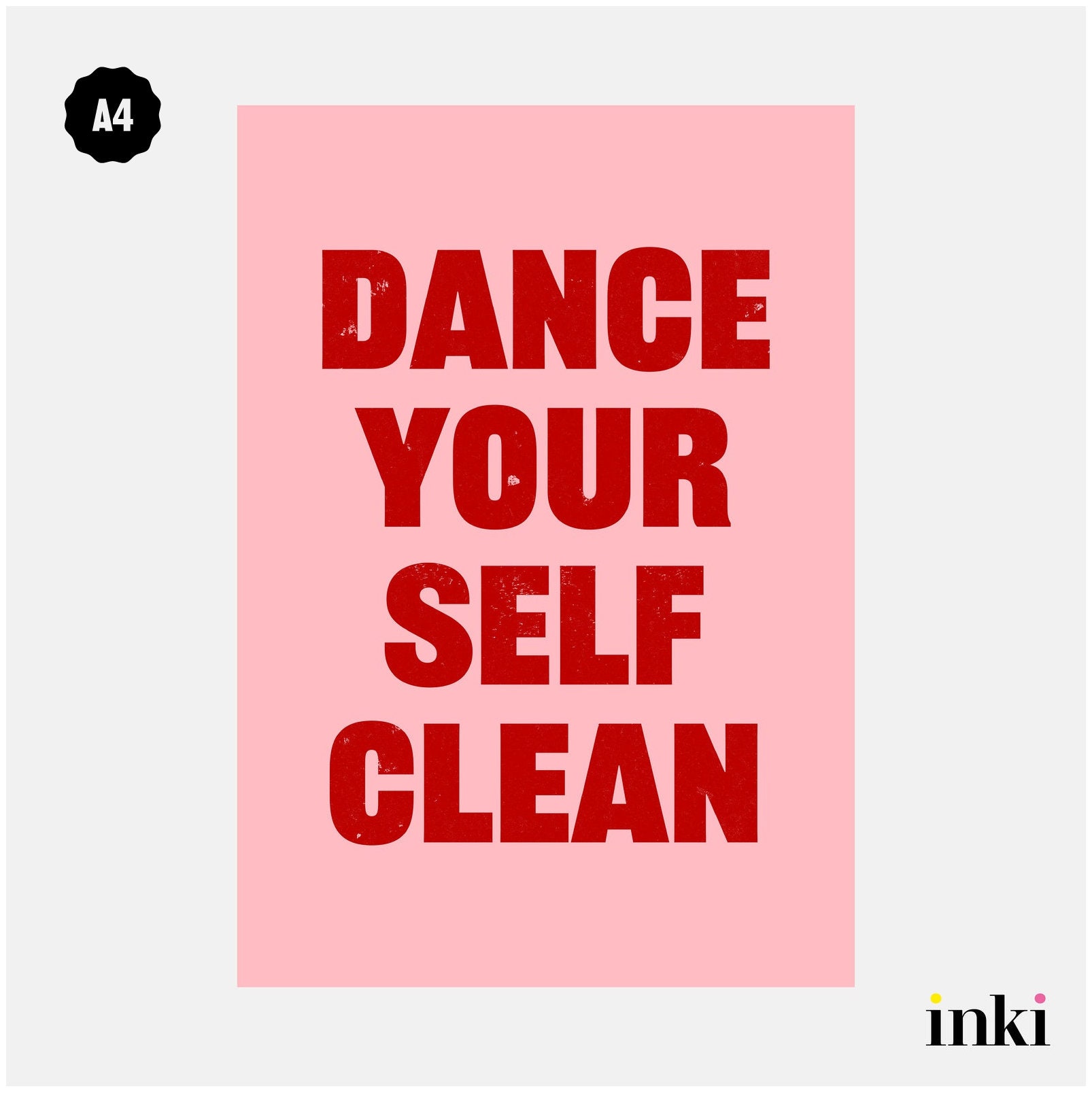 LCD Soundsystem Print Dance Yourself Clean typografische | Etsy