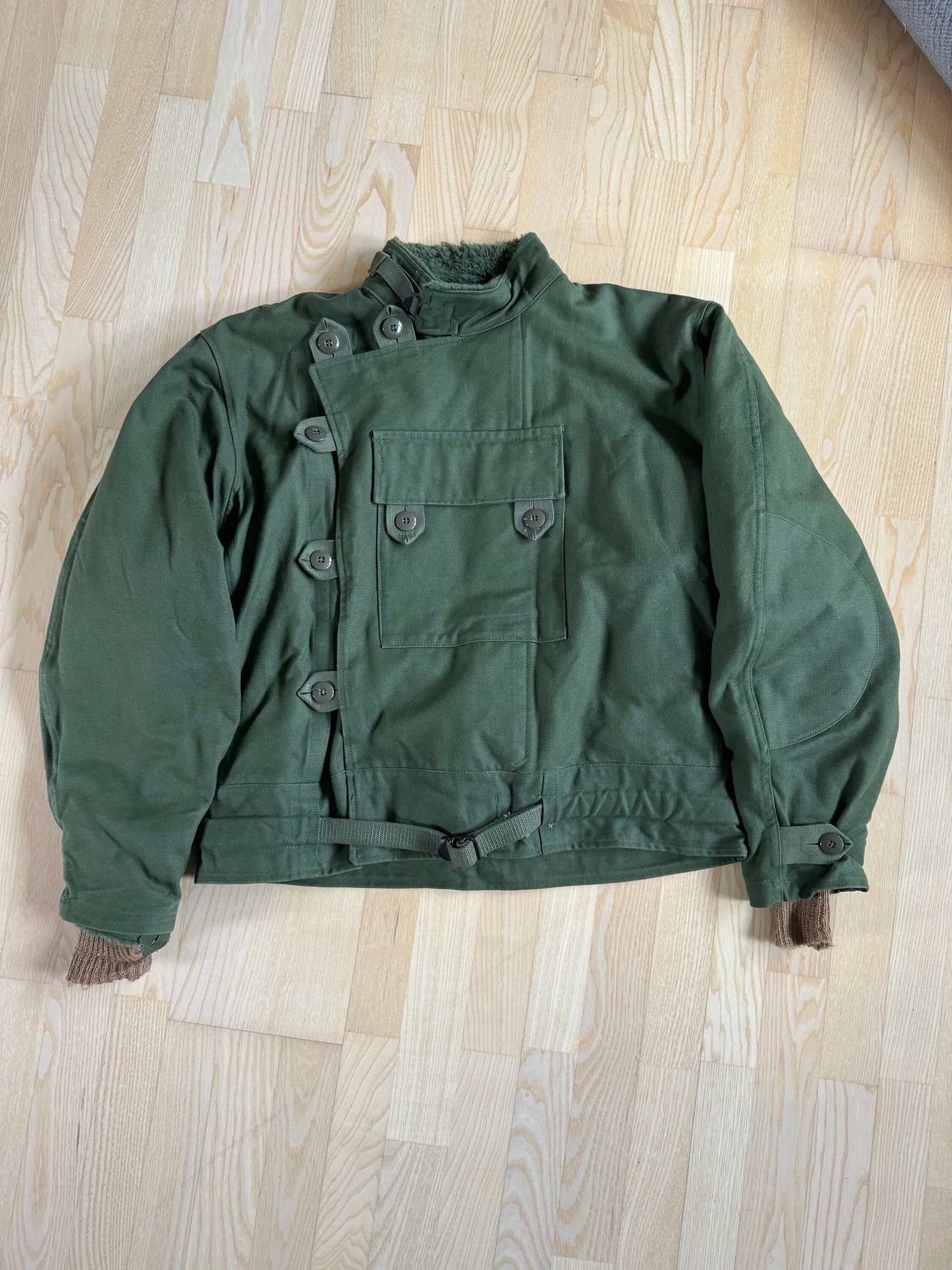 Rare Genuine Vintage Swedish Army Military Motorcycle Jacket Deadstock ...