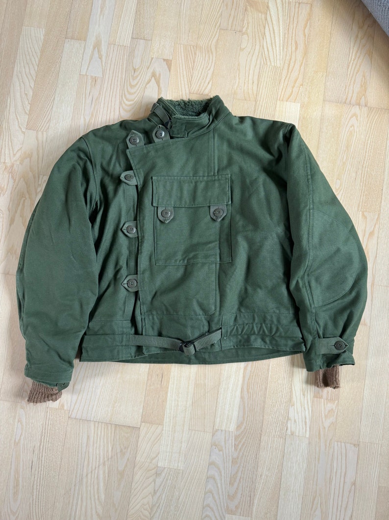 Rare Genuine Vintage Swedish Army Military Motorcycle Jacket Deadstock ...