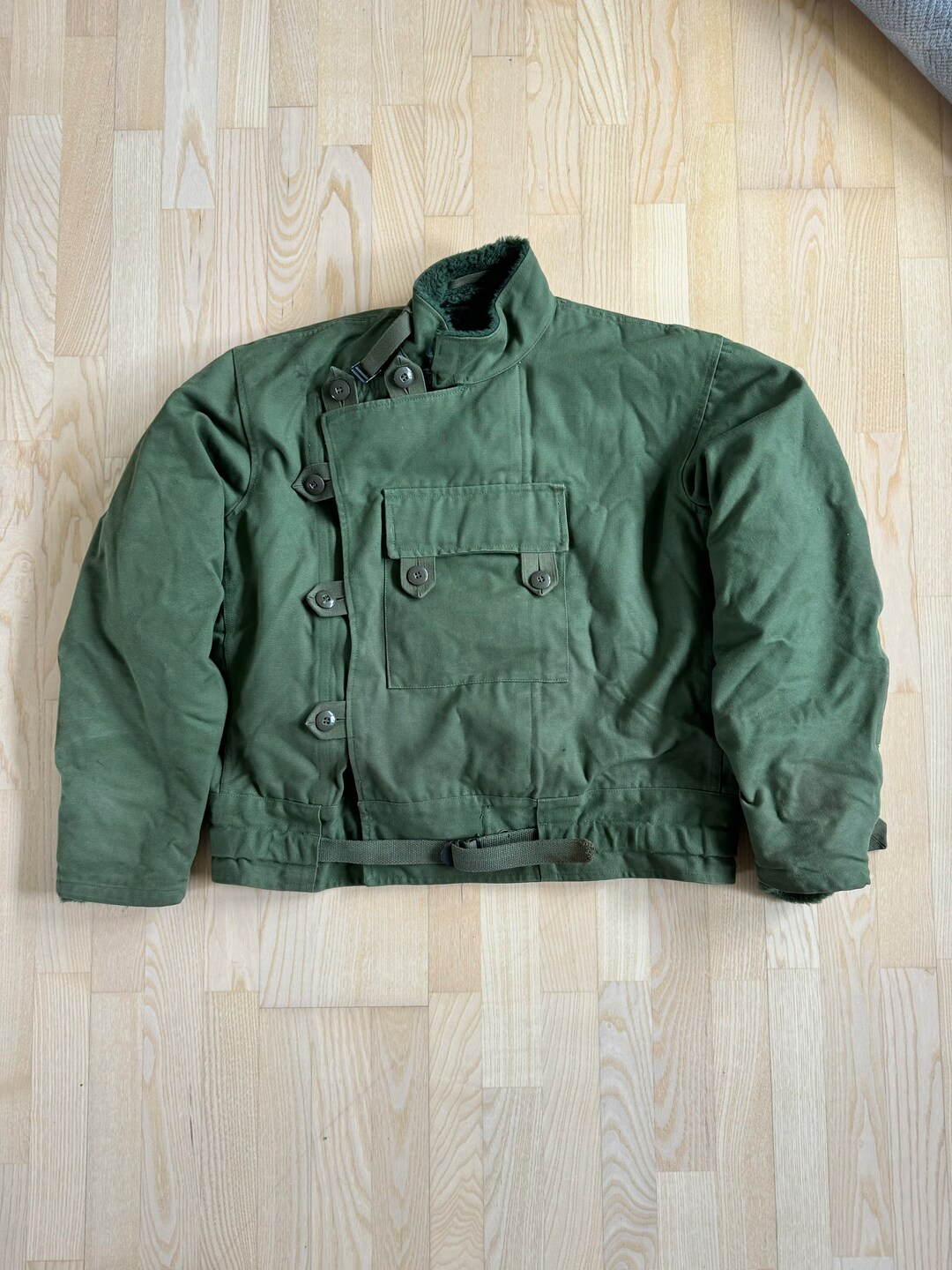 Rare Genuine Vintage Swedish Army Military Motorcycle Jacket C54/XL ...