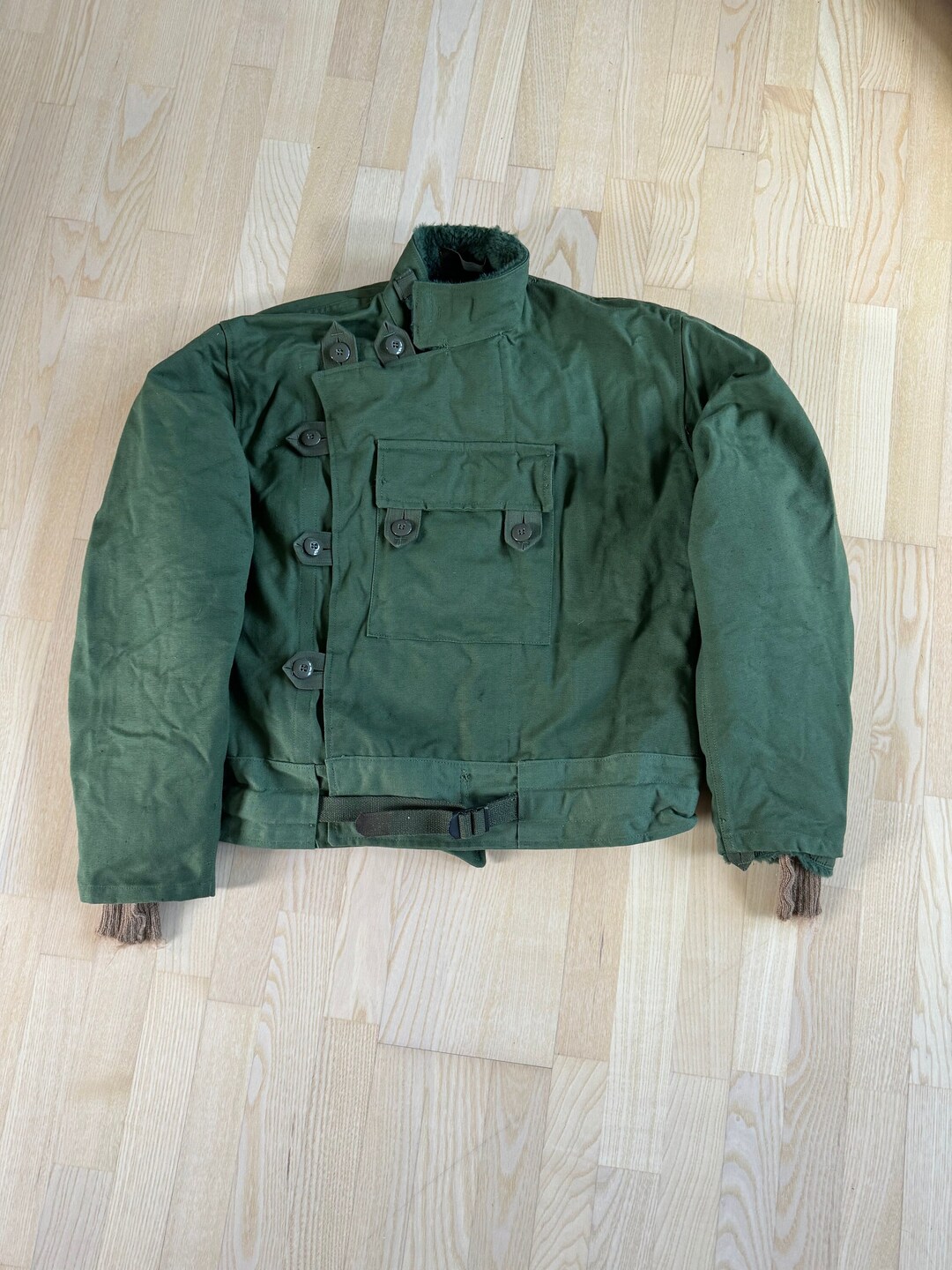 Rare Genuine Vintage Swedish Army Military Motorcycle Jacket Deadstock ...