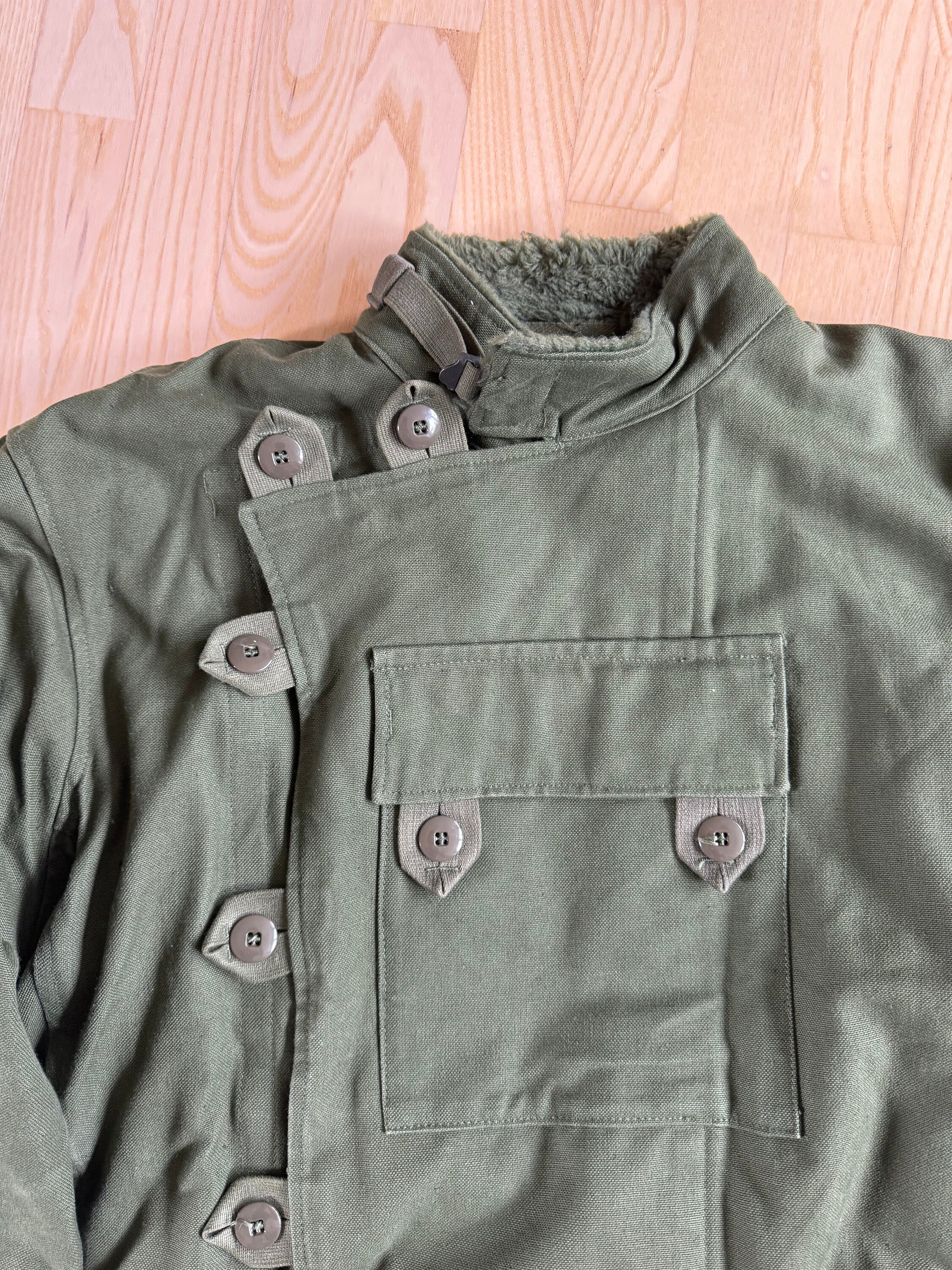 Rare Genuine Vintage Swedish Army Military Motorcycle Jacket Deadstock ...
