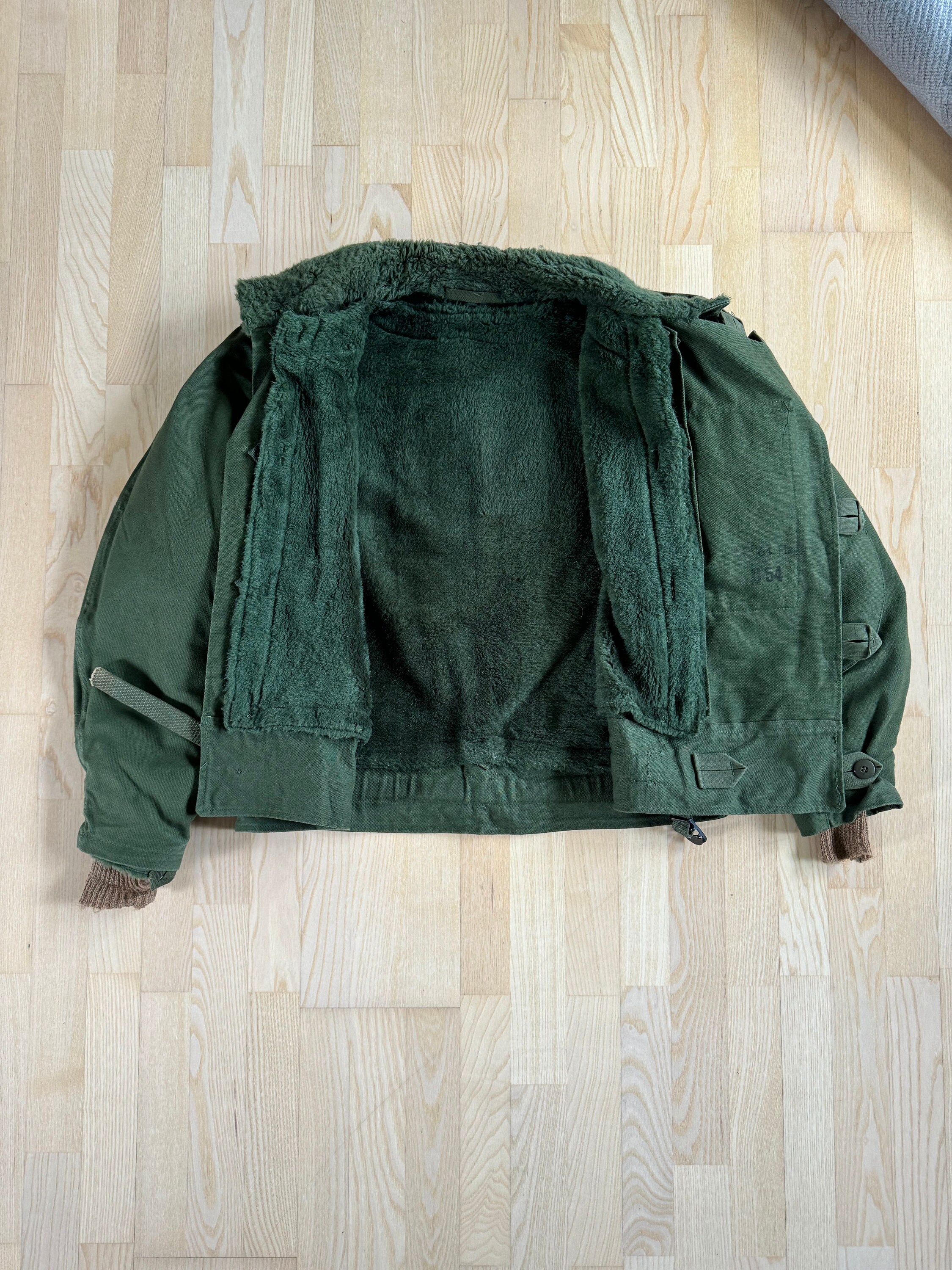 Rare Genuine Vintage Swedish Army Military Motorcycle Jacket Deadstock ...