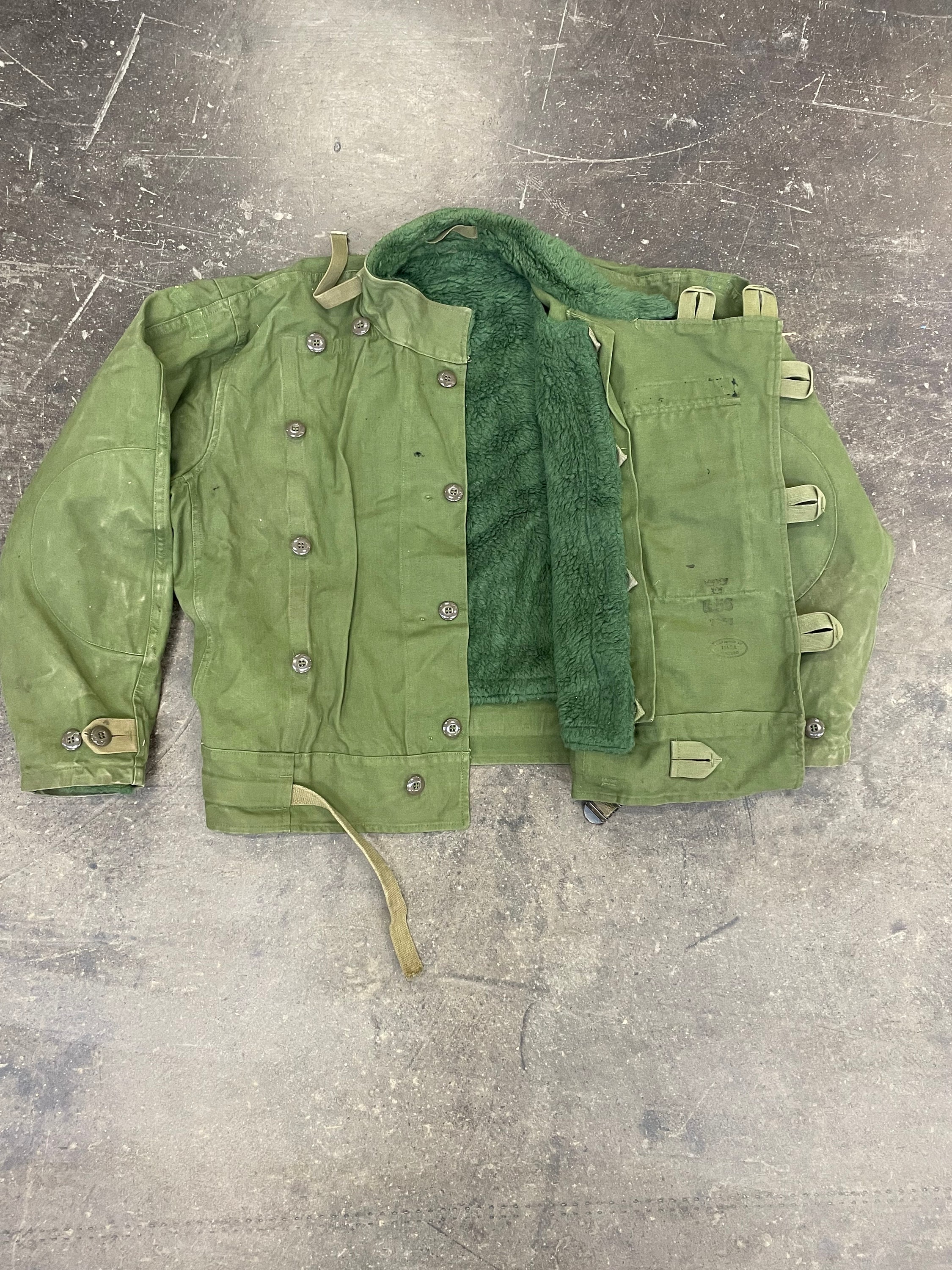 Rare Genuine Vintage Swedish Army Military Motorcycle Jacket C56 XL-XXL ...