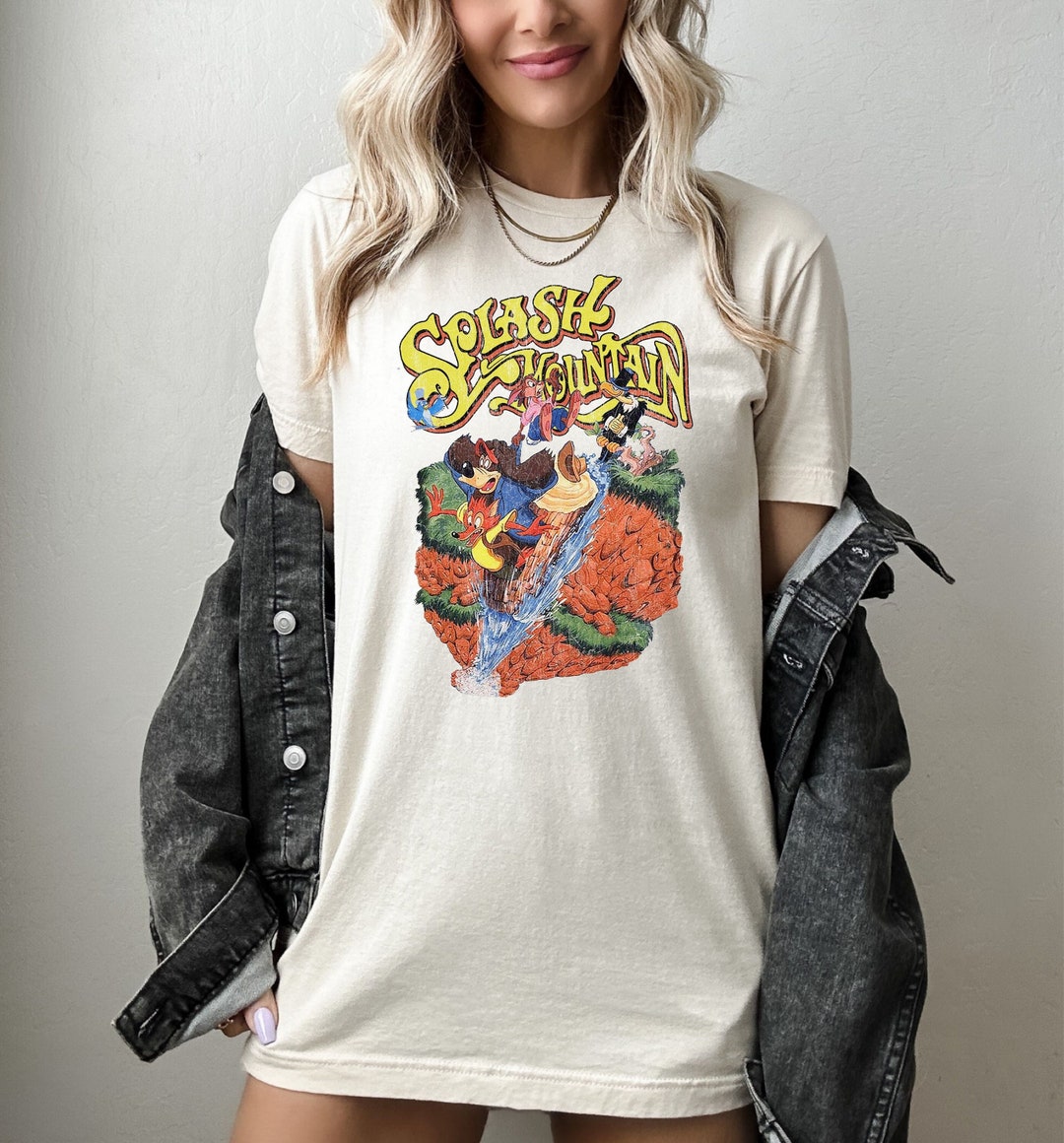 Vintage Disney Splash Mountain Comfort Colors Shirt, Disney Mountain ...