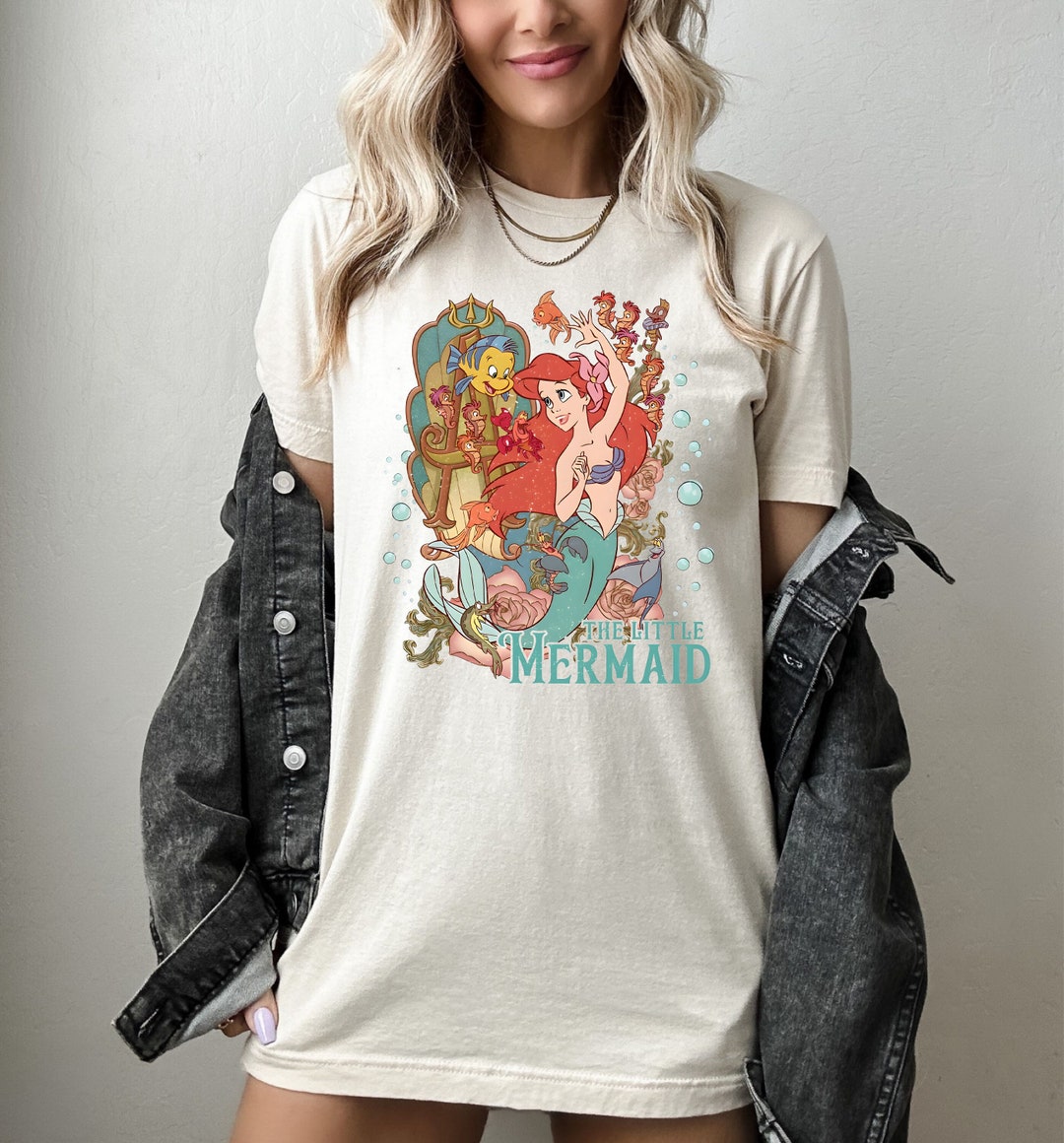 Retro Disney the Little Mermaid Shirt, Ariel Princess Shirt, Vintage ...