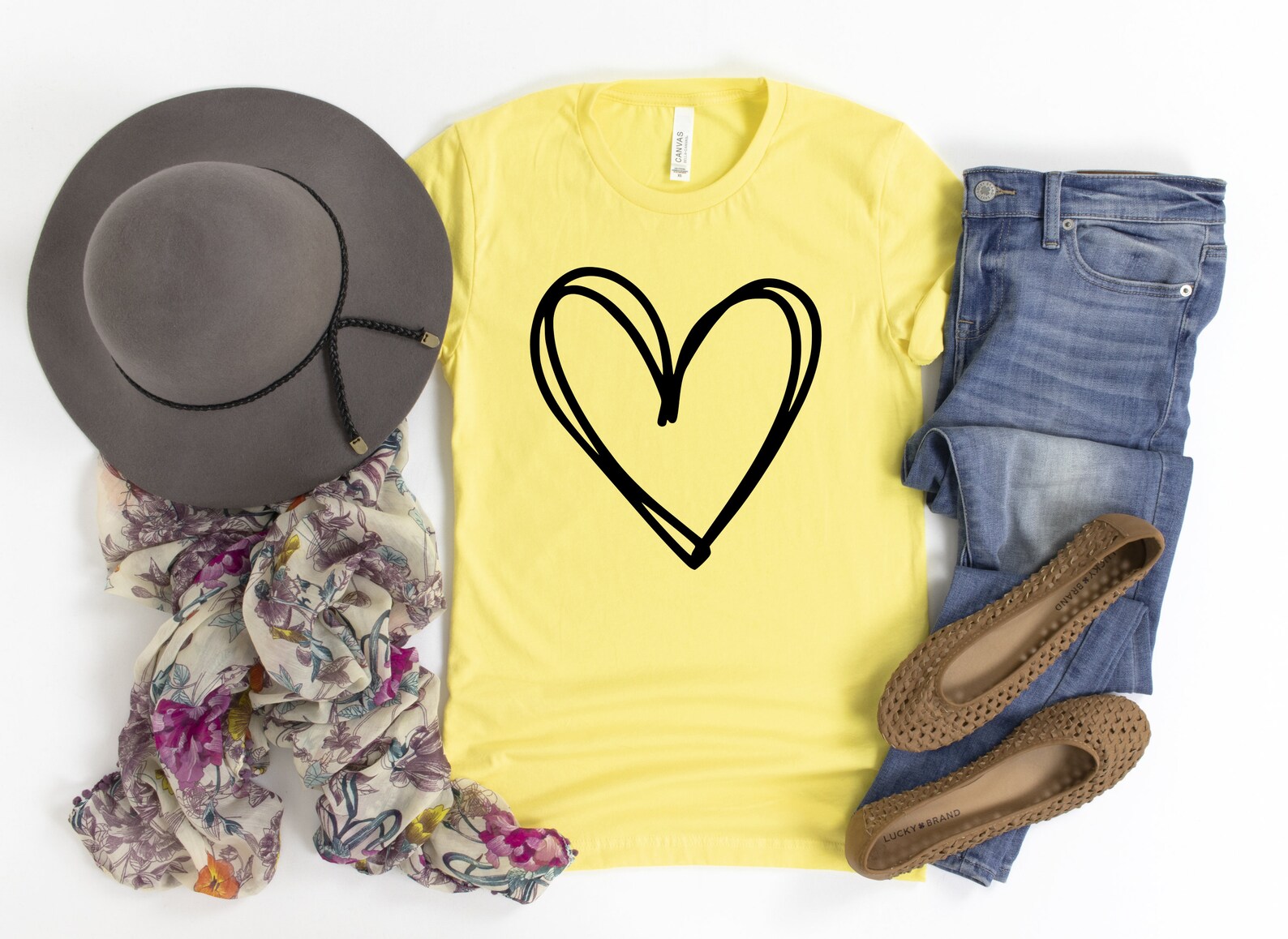 Heart Shirt Double Heart Shirt Valentines Day Shirt Hand Etsy