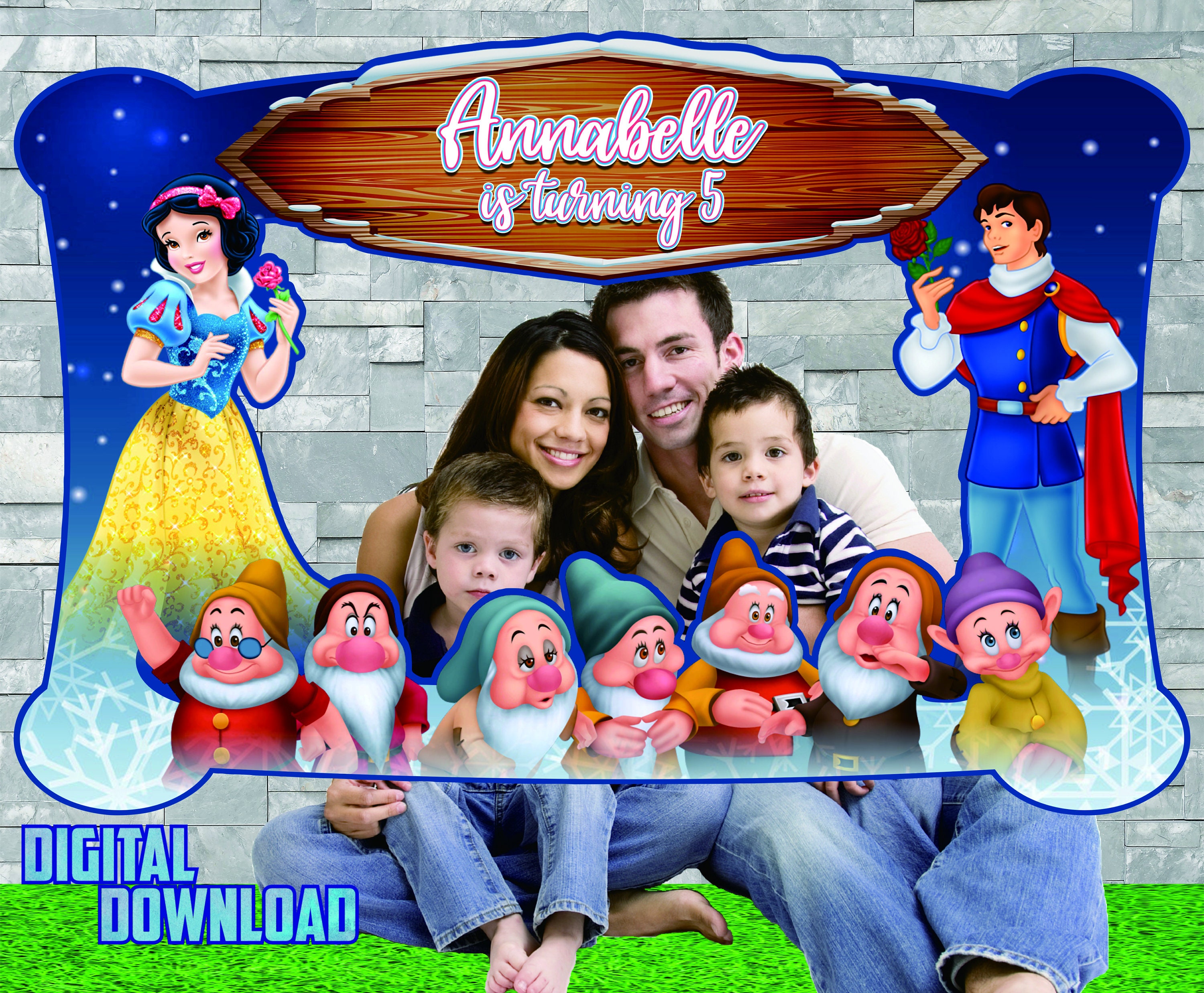 Snow White Photo Booth, Snow White Birthday Party, Snow White Printable ...