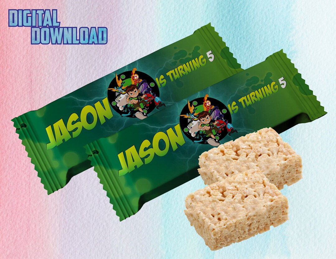 Ben 10 Rice Crispy, Ben 10 Party Favor, Ben 10 Birthday, Ben 10 Party ...