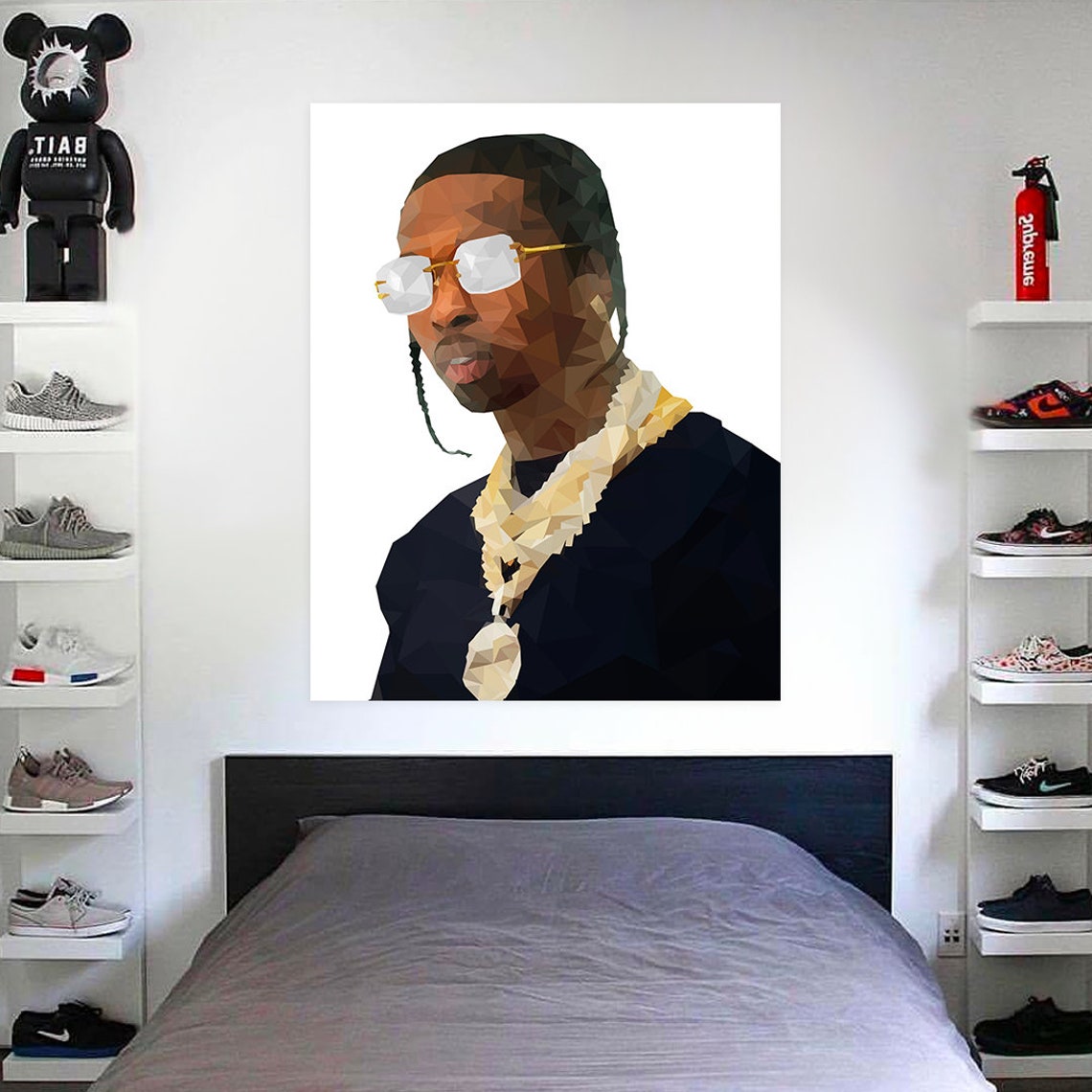 Pop Smoke Art/ Low Poly Pop Smoke Rapper Poster/ Pop Smoke | Etsy