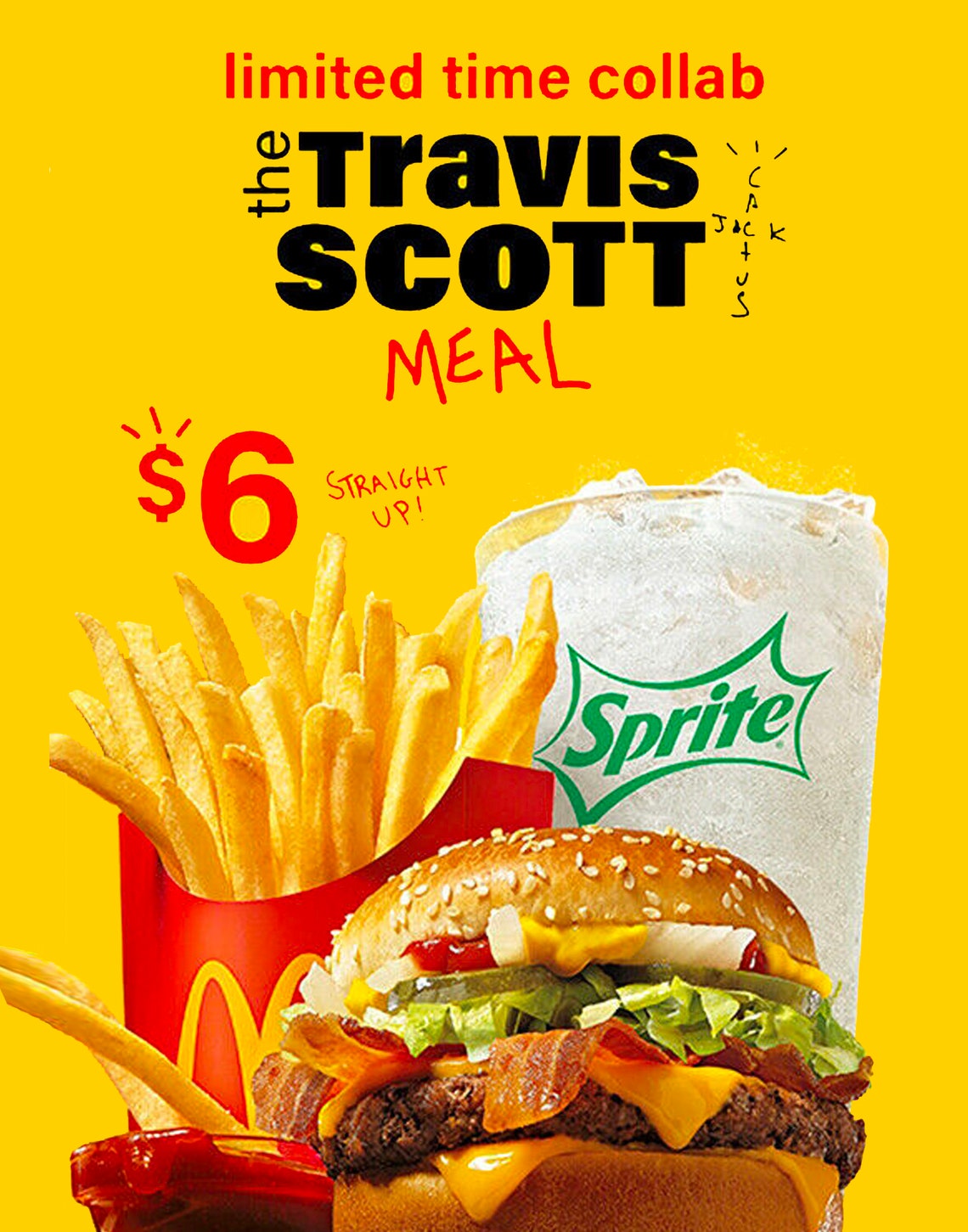 Travis Scott McDonalds Poster/ McDonalds Poster/ Cactus Jack | Etsy