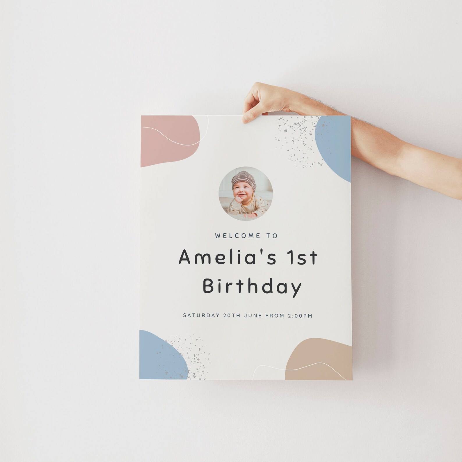 Editable 1st Birthday Welcome Board Template Welcome Poster | Etsy