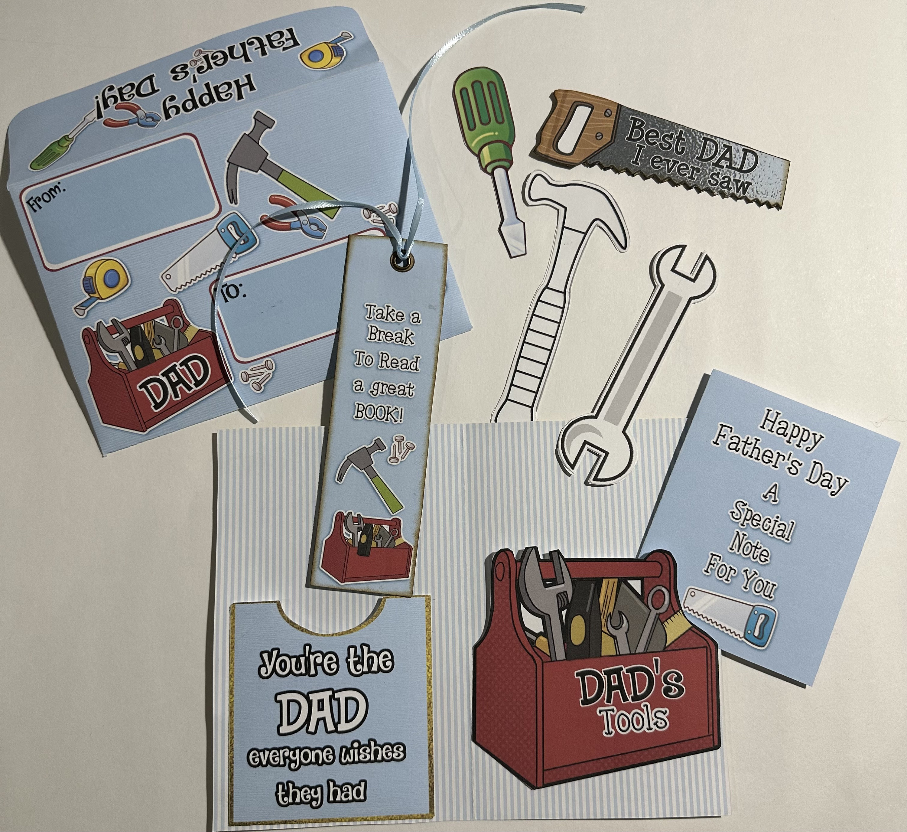 DAD'S TOOLBOX CARD Set Father's Day Card Envelope - Etsy