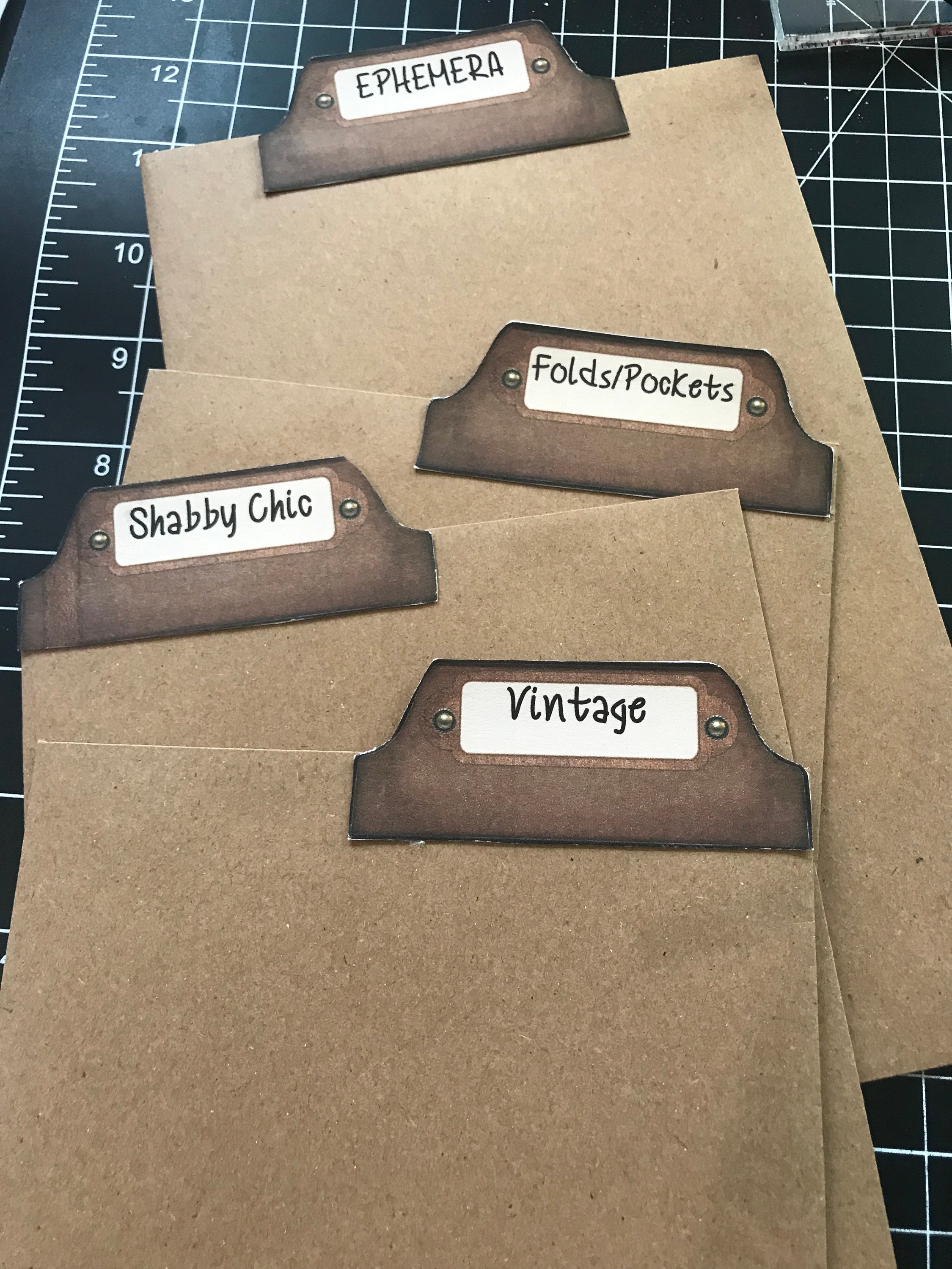JUNK JOURNAL ORGANIZATION Tabs Printed & Blank Foldable 2 - Etsy