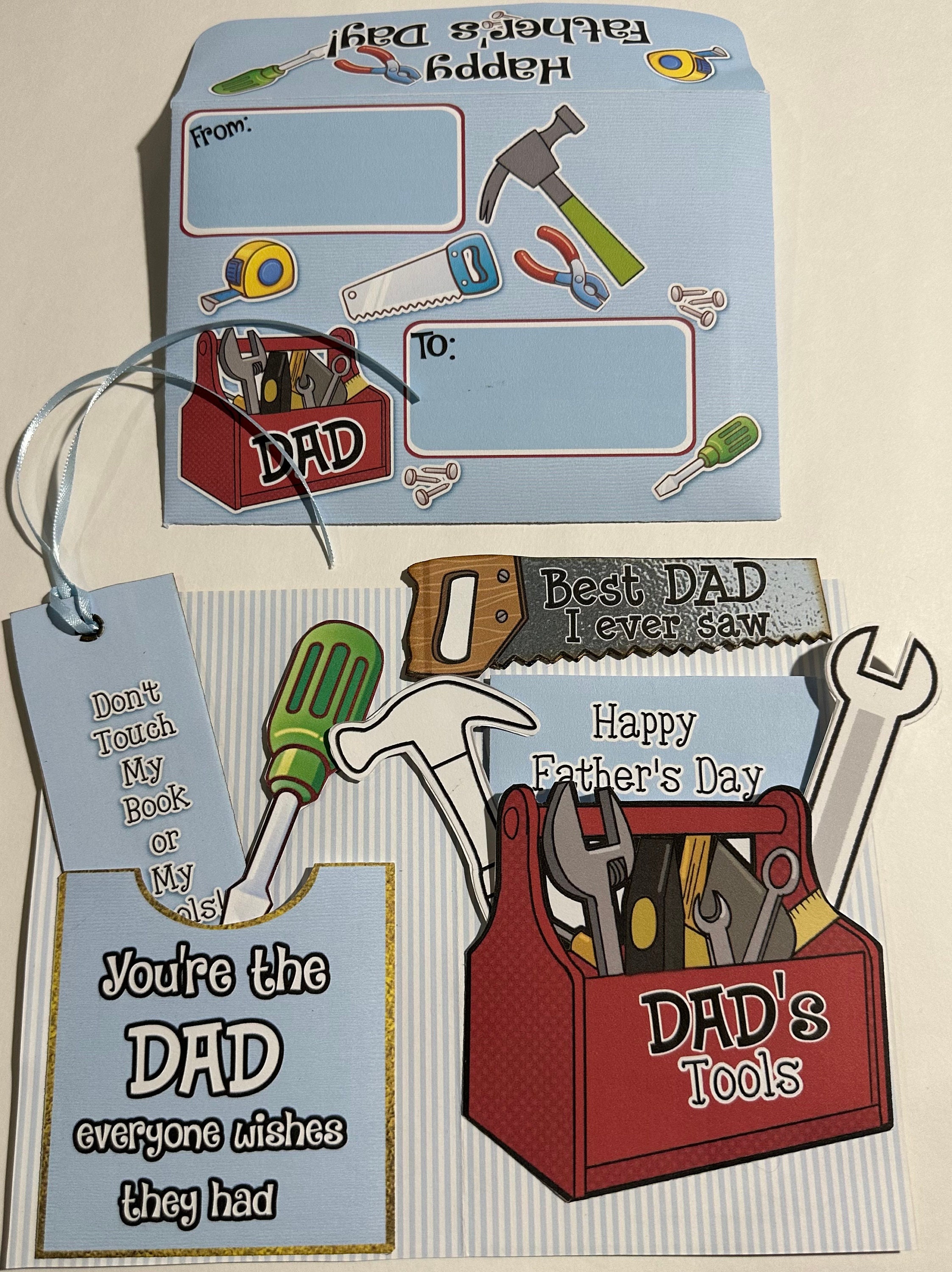 DAD'S TOOLBOX CARD Set Father's Day Card Envelope - Etsy