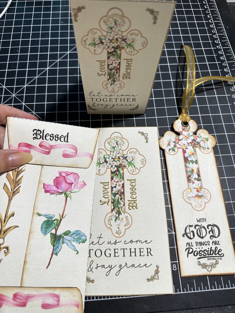 BEAUTIFUL CROSS KIT Paper Digital Printable Greeting Cards, Bookmarks ...