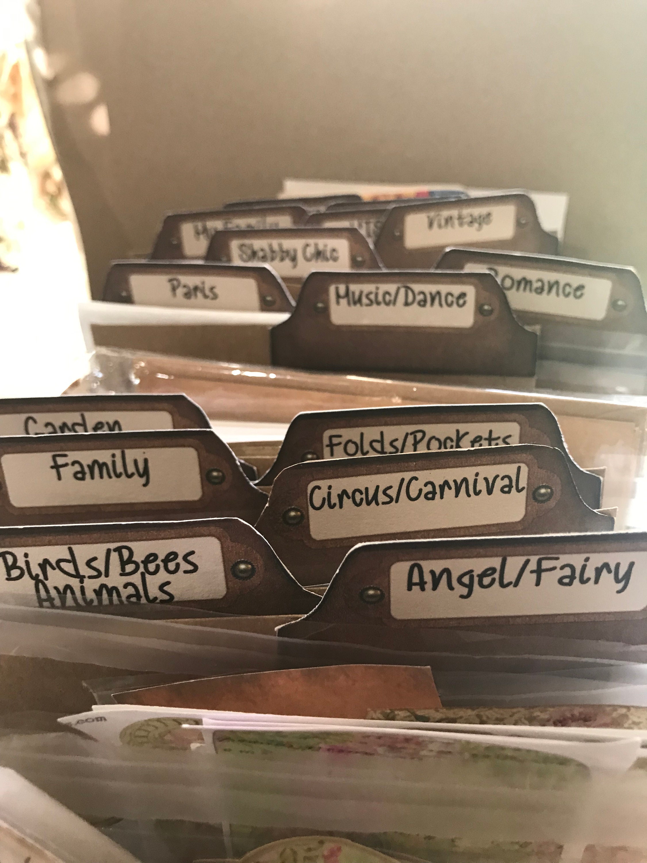 JUNK JOURNAL ORGANIZATION Tabs Printed & Blank Foldable 2 - Etsy