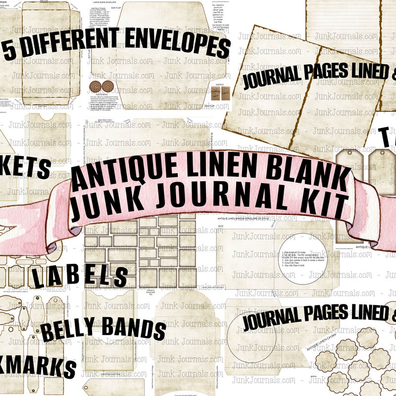 Junk Journal Canva Frame - Etsy