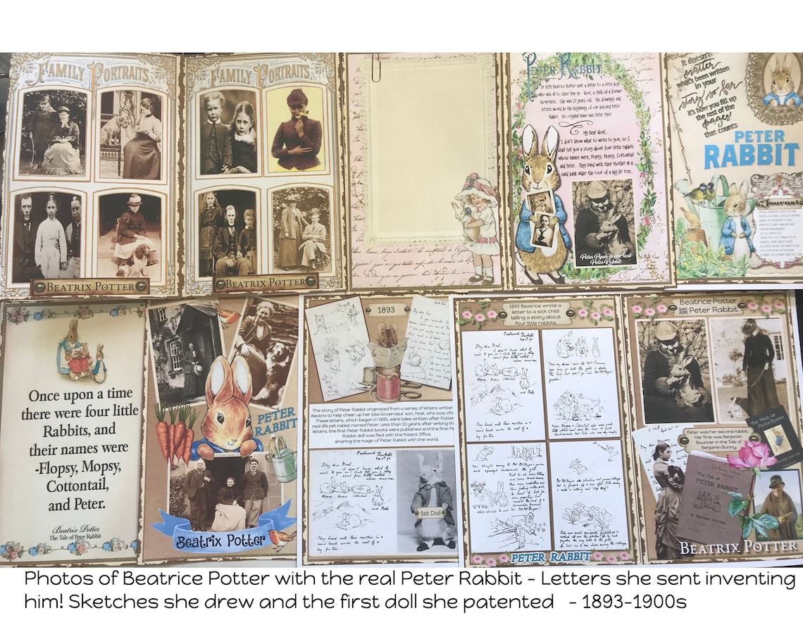 PETER RABBIT HUGE Junk Journal Kit Beatrice Potter Vintage - Etsy