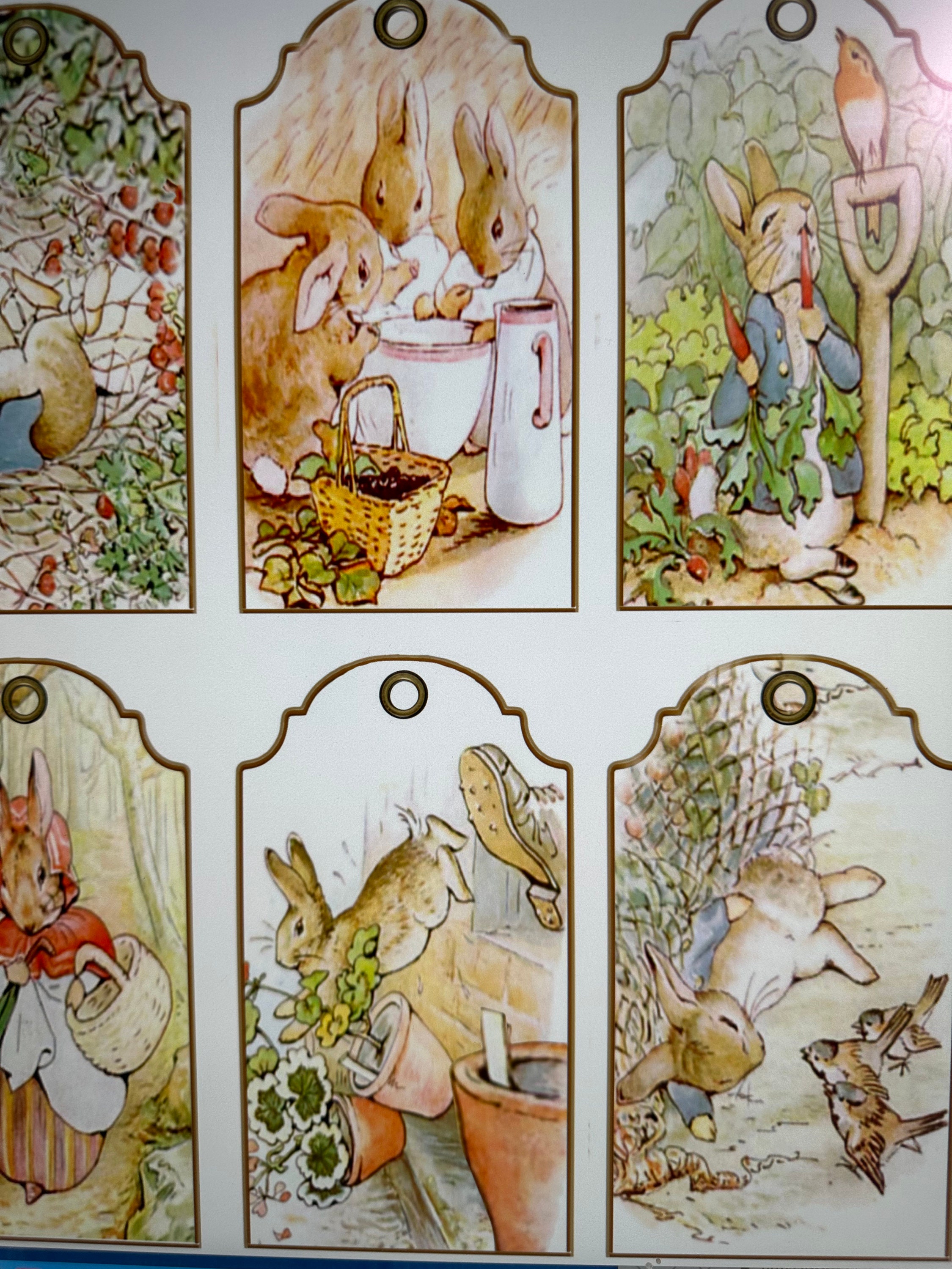 BEATRIX POTTER Peter Rabbit Mr.mcgregor Set 1 Circles ATC Cards Tags ...