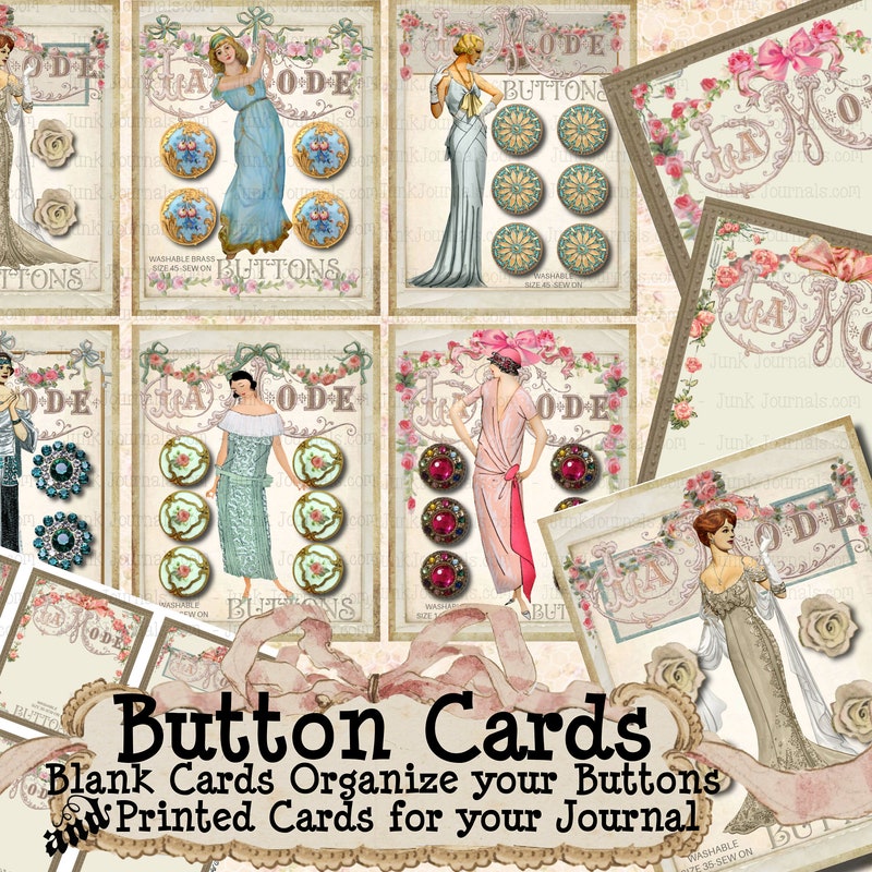 Button Cards - Etsy
