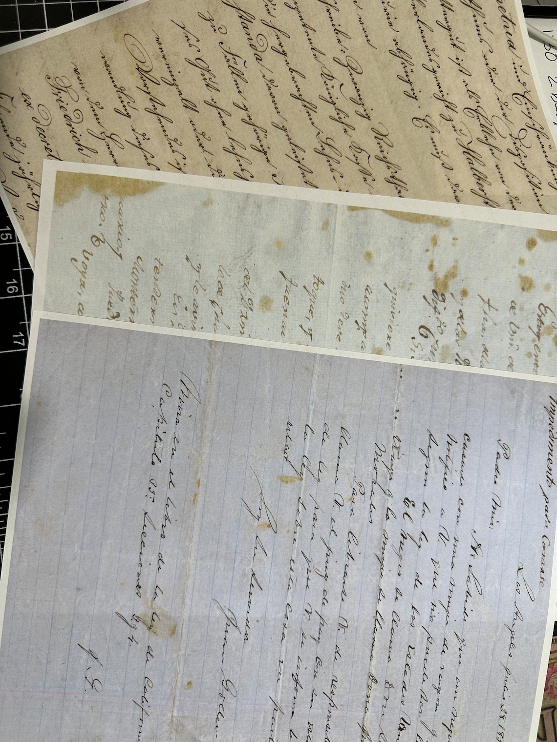 1700s & 1800s ANTIQUE HANDWRITTEN LETTERS Ephemera, Vintage Calligraphy ...