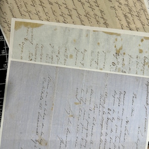 1700s & 1800s ANTIQUE HANDWRITTEN LETTERS Ephemera, Vintage Calligraphy ...
