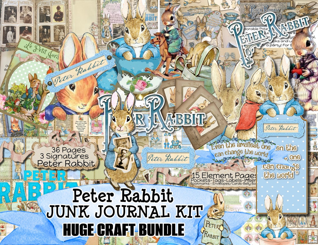 PETER RABBIT HUGE Junk Journal Kit Beatrice Potter Vintage Photos ...