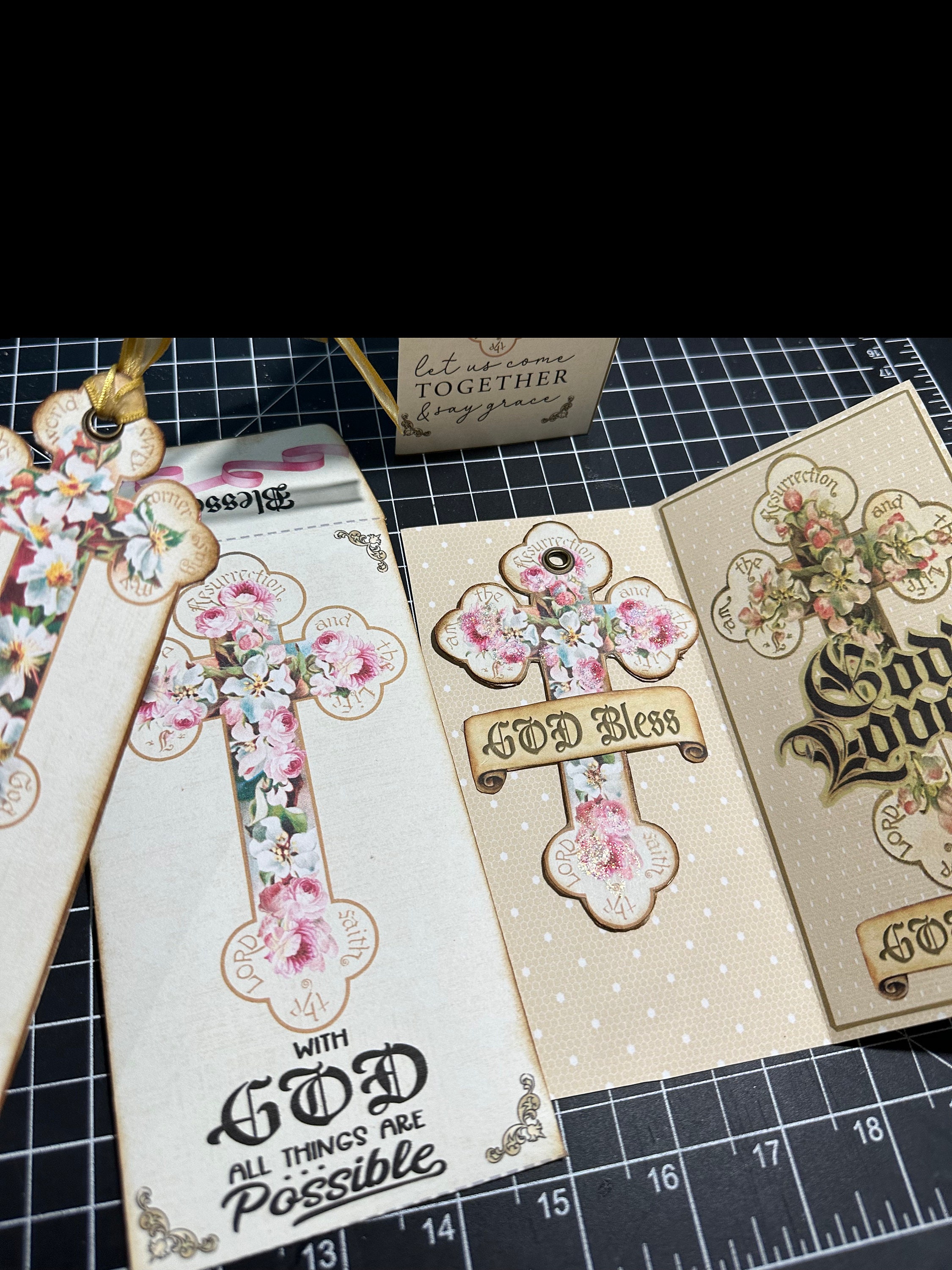 BEAUTIFUL CROSS KIT Paper Digital Printable Greeting Cards, Bookmarks ...