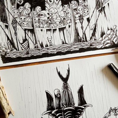 Hollow Knight And The Radiance Matte Art Print Etsy