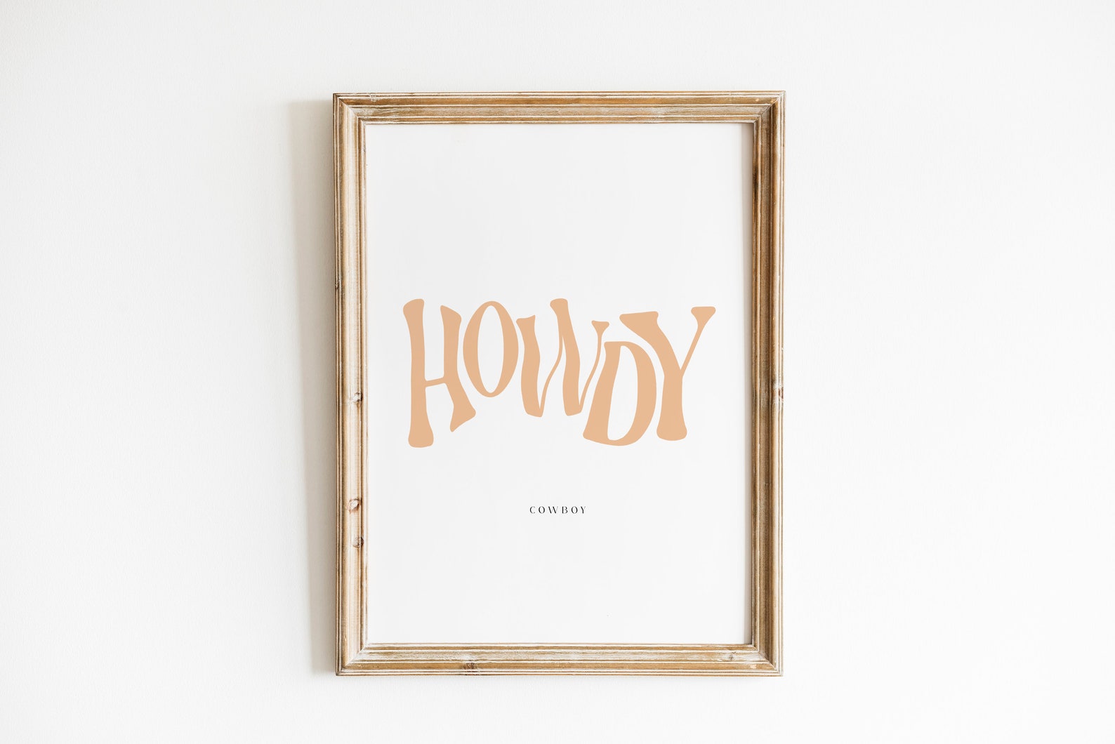 Howdy Cowboy Wall Decor, Groovy Typorgraphy, Retro Rodeo Wall Art ...