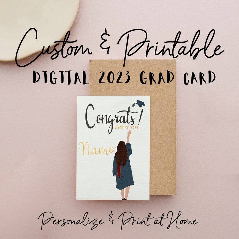 PRINTABLE Custom Graduation Card Congrats Grad 2023 - Etsy
