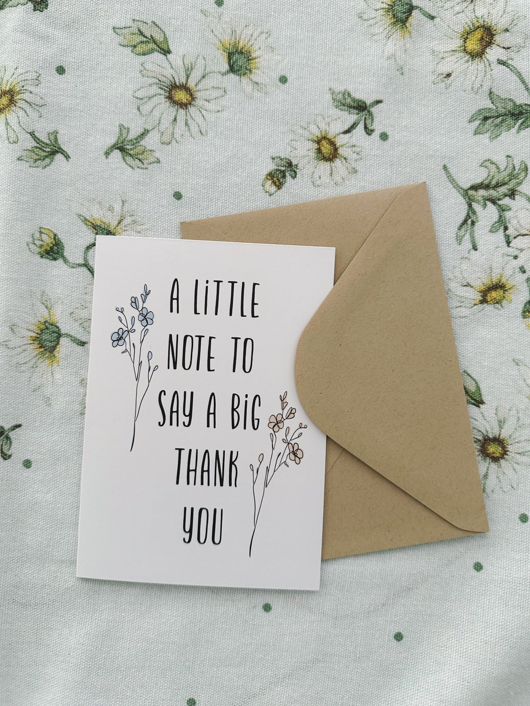 Little Note for Big Thank You, Thank You Card, Greeting Card, Note ...