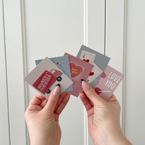 Mini Valentine's Day Cards, Valentine's Pack, Set of 8 or 16, Love ...