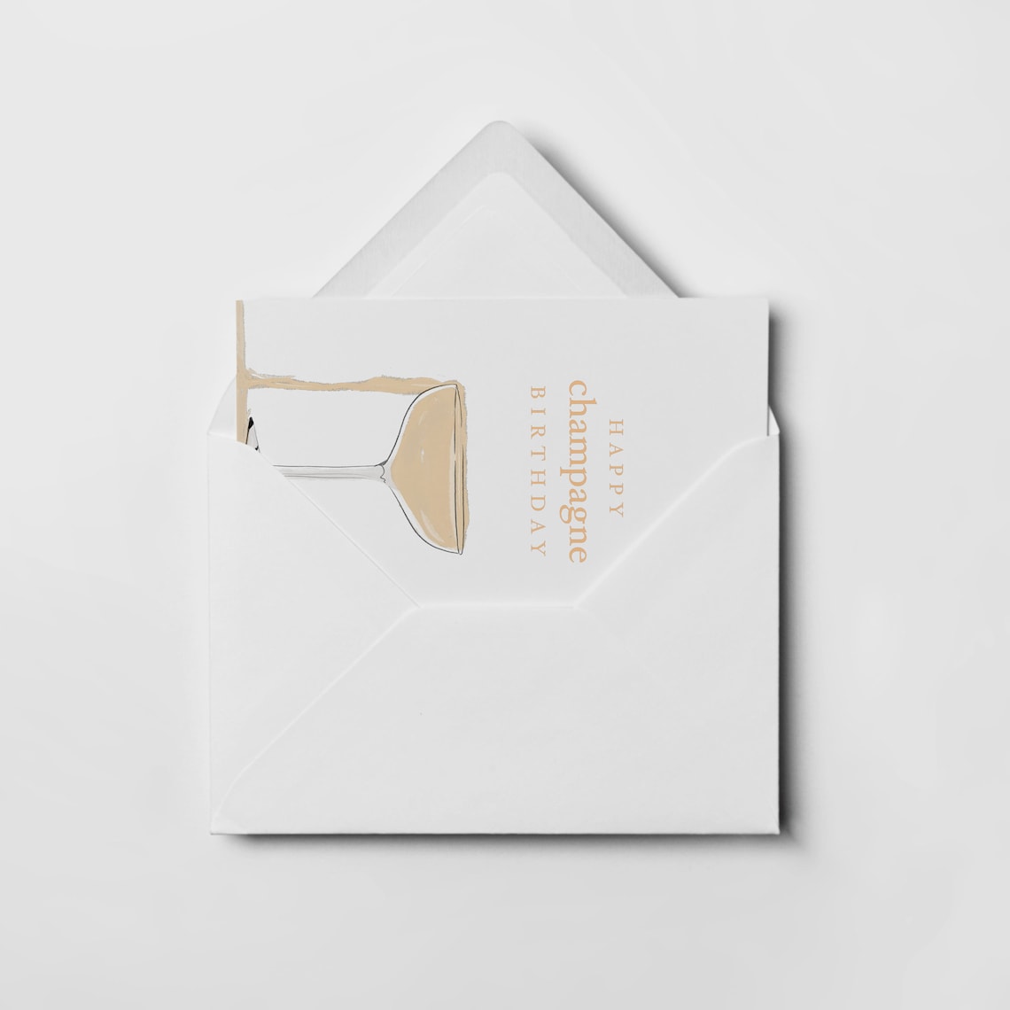 Champagne Birthday Card, Celebration Card, Champagne Lover, Happy ...