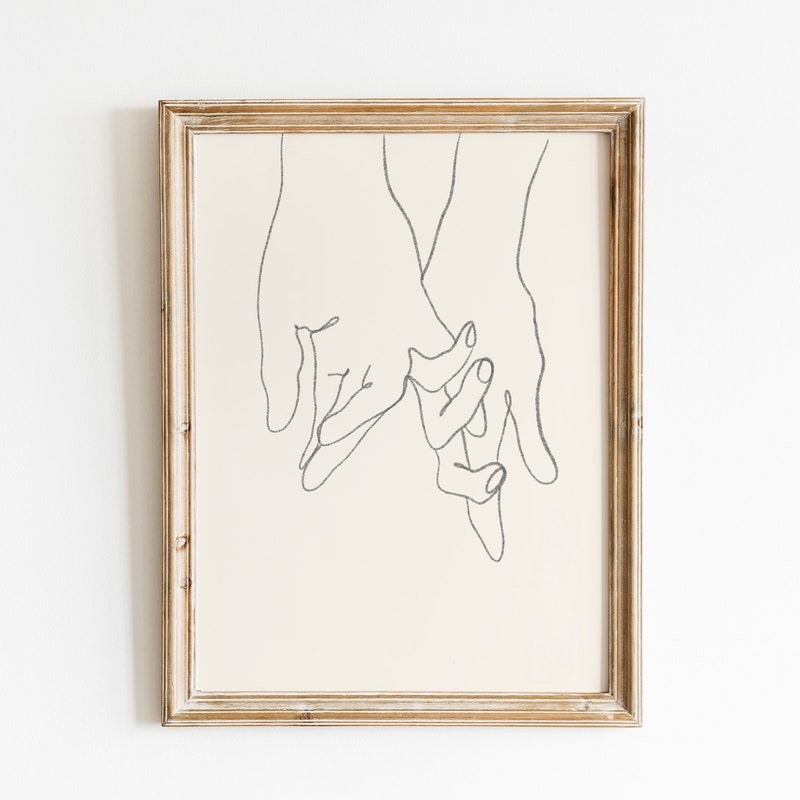 Holding Hands Line Art - Etsy