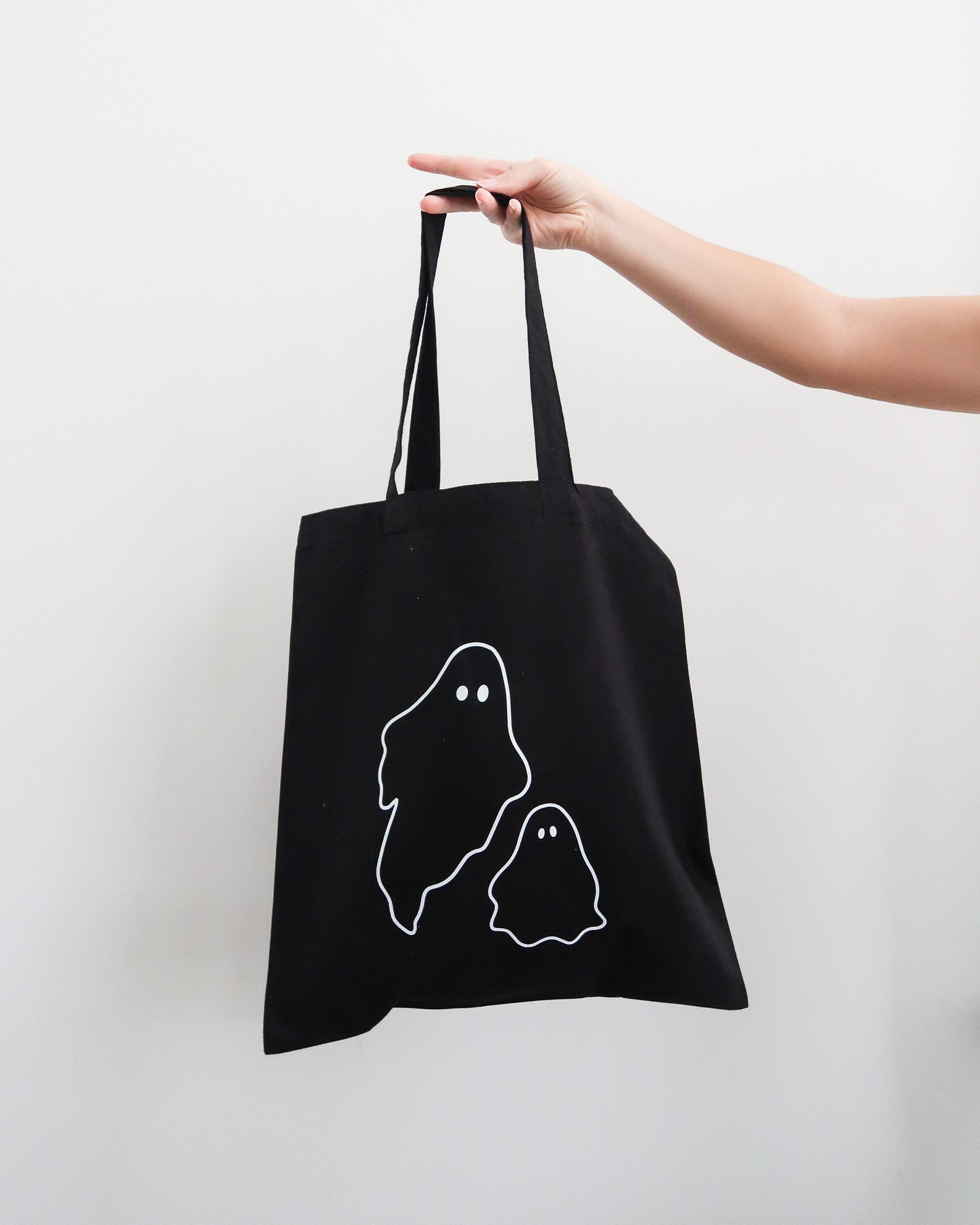 Minimal Ghost Tote Bag Halloween Tote Bags Graphic Tote Bag | Etsy