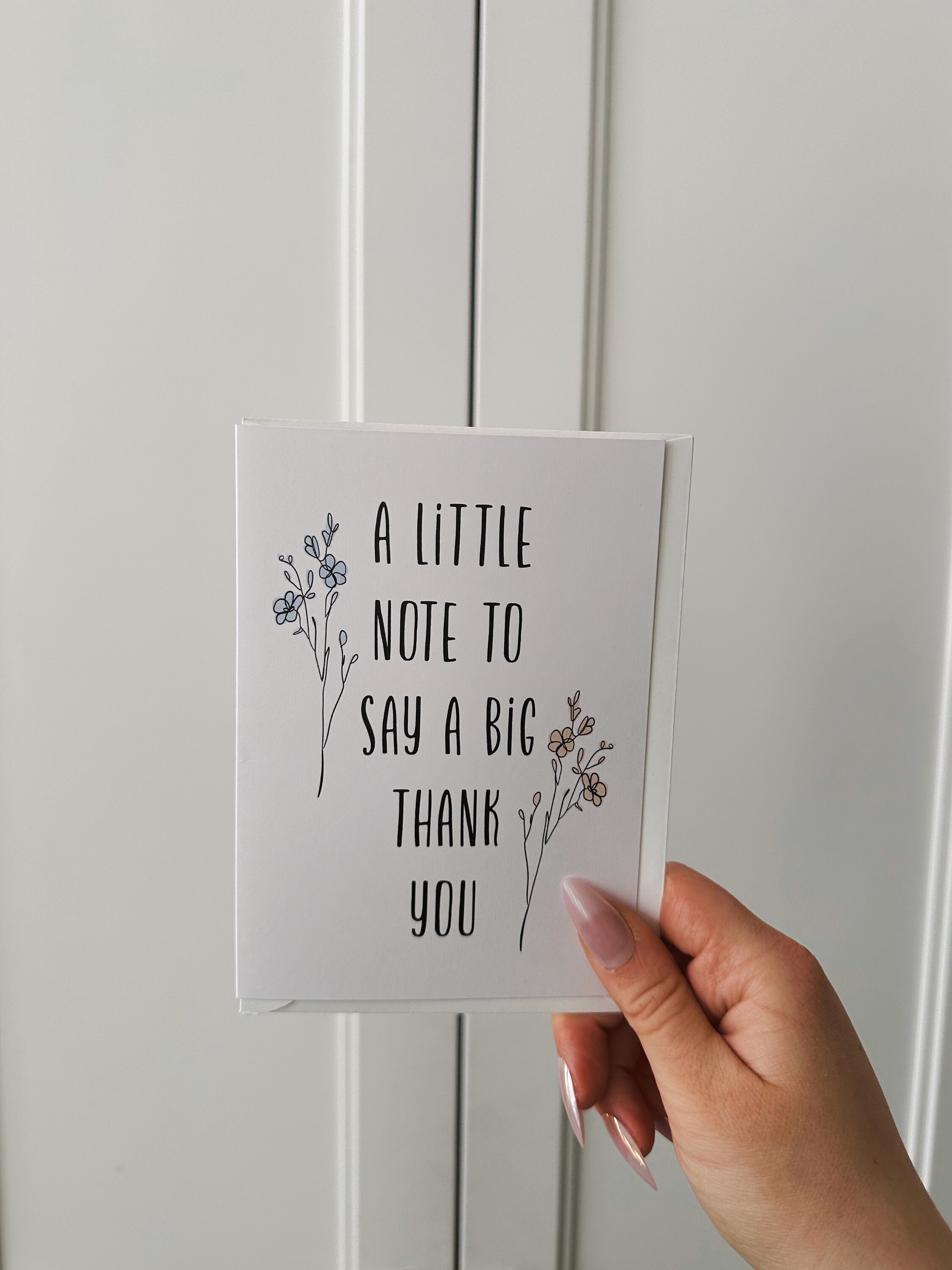 Little Note for Big Thank You, Thank You Card, Greeting Card, Note ...