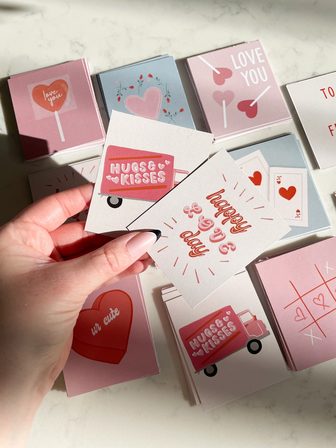 Mini Valentine's Day Cards, Valentine's Pack, Set of 8 or 16, Love ...