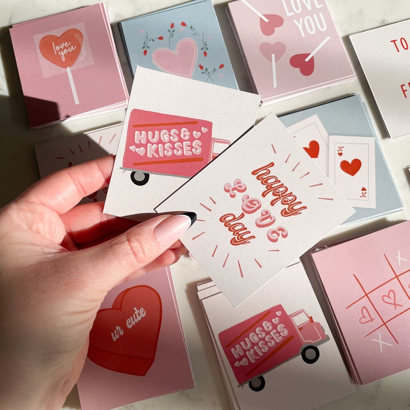 Mini Valentine Cards - Etsy