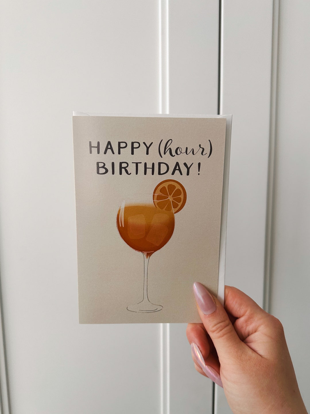 Happy Hour Birthday Card, Aperol Spritz A2 Card - Etsy