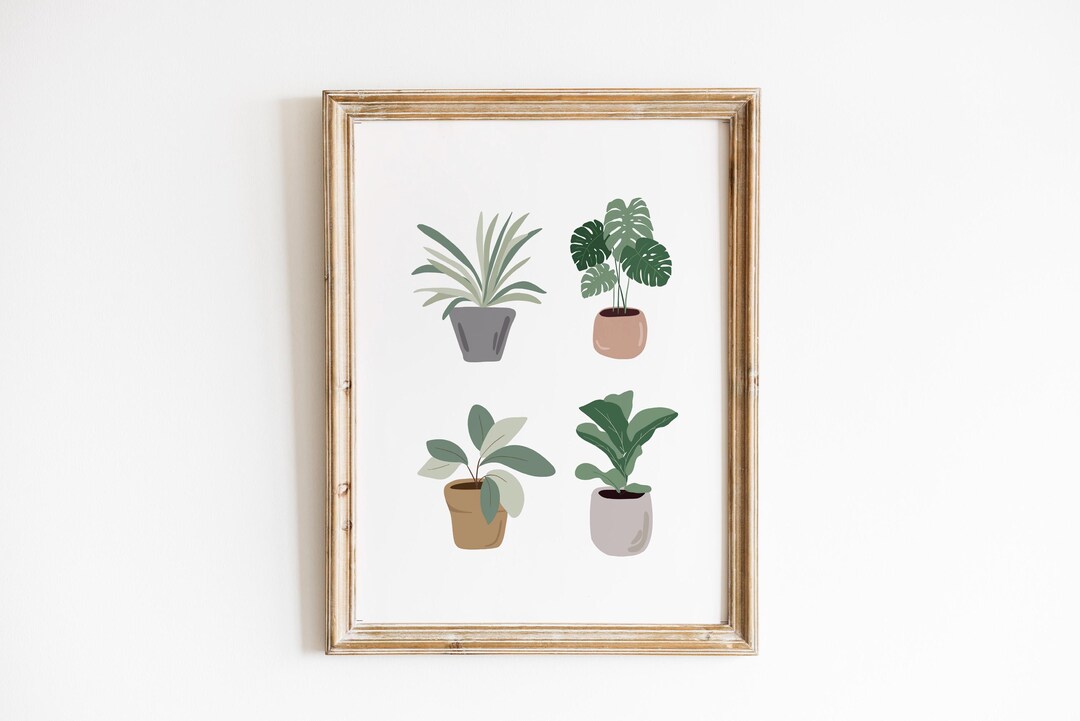 House Plants Art Print, House Plant, Plant Lady. Plant Poster Print ...