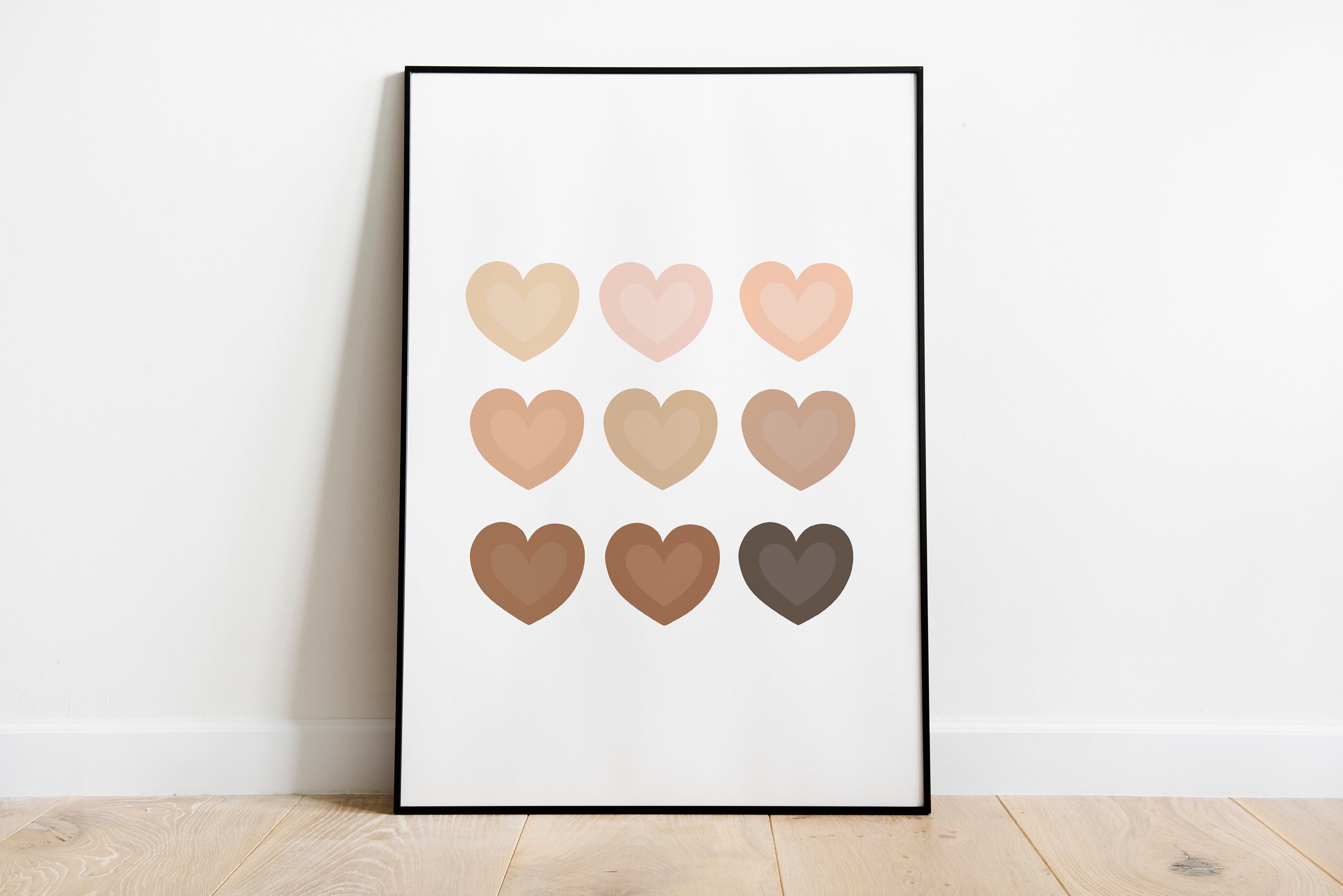 Retro Heart Print, Psychedelic Heart Wall Art, Trendy 60s 70s Wall Art ...