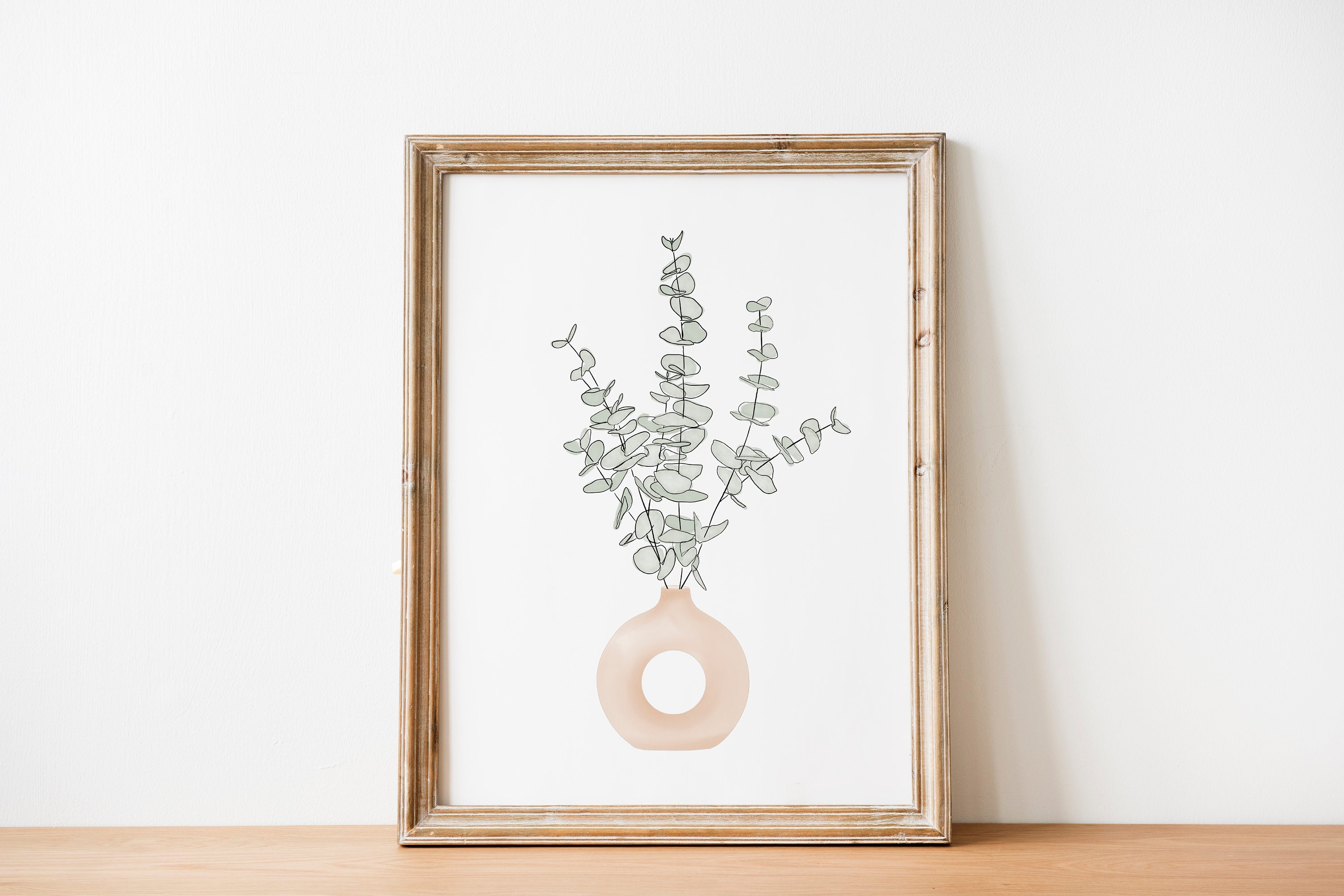 Eucalyptus Abstract Pot Art Print Watercolour Print - Etsy Canada
