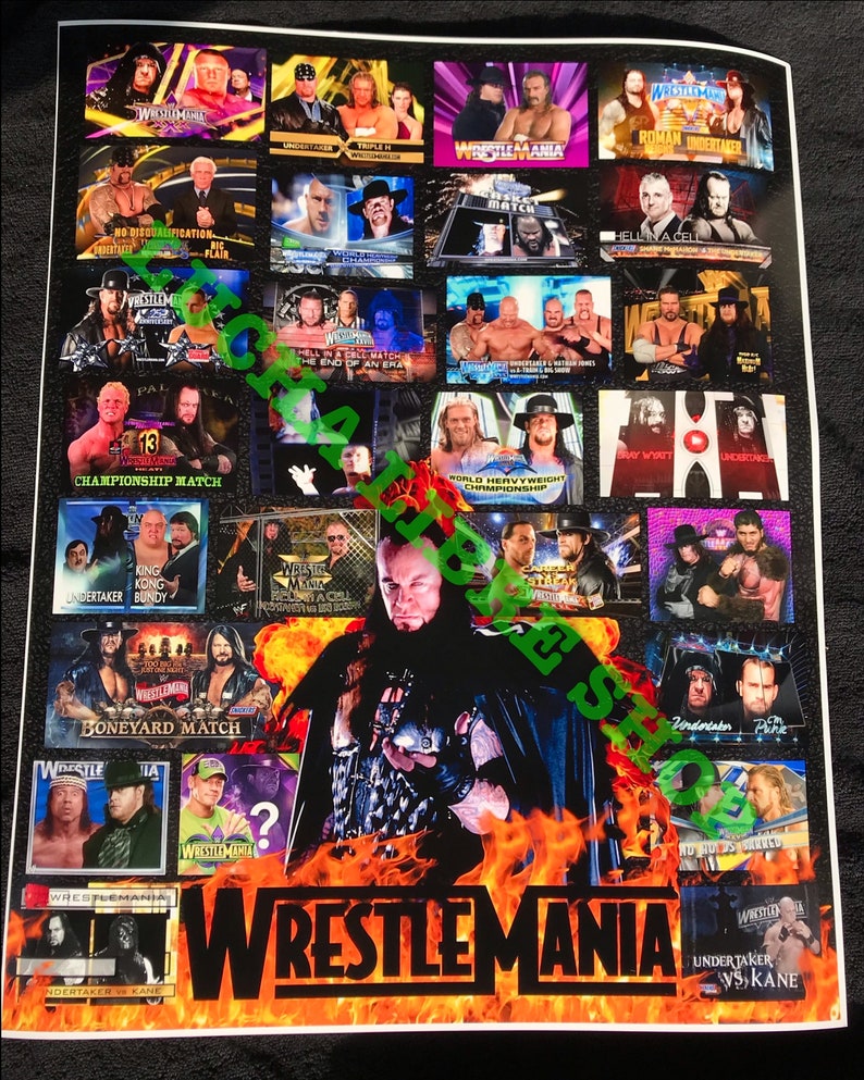 WWE UNDERTAKER WRESTLEMANIA Ministy Version 16”X20” Poster - Etsy