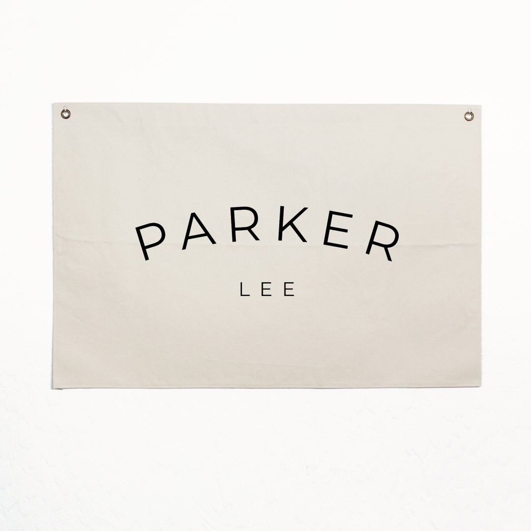 Canvas Flag Banner Custom Name Sign - Nursery Wall Hanging Decor - Etsy