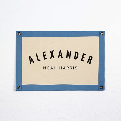 Canvas Flag Banner Custom Name Sign Nursery Wall Hanging - Etsy