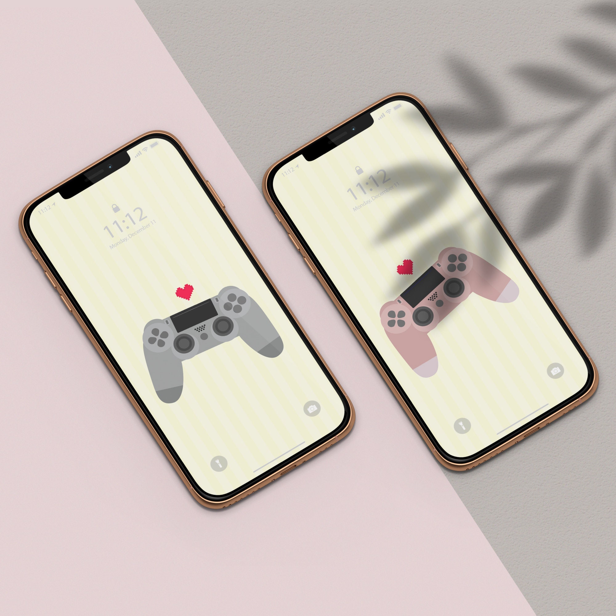 2D Game Controllers Wallpaper Iphone/android Gray Pink | Etsy